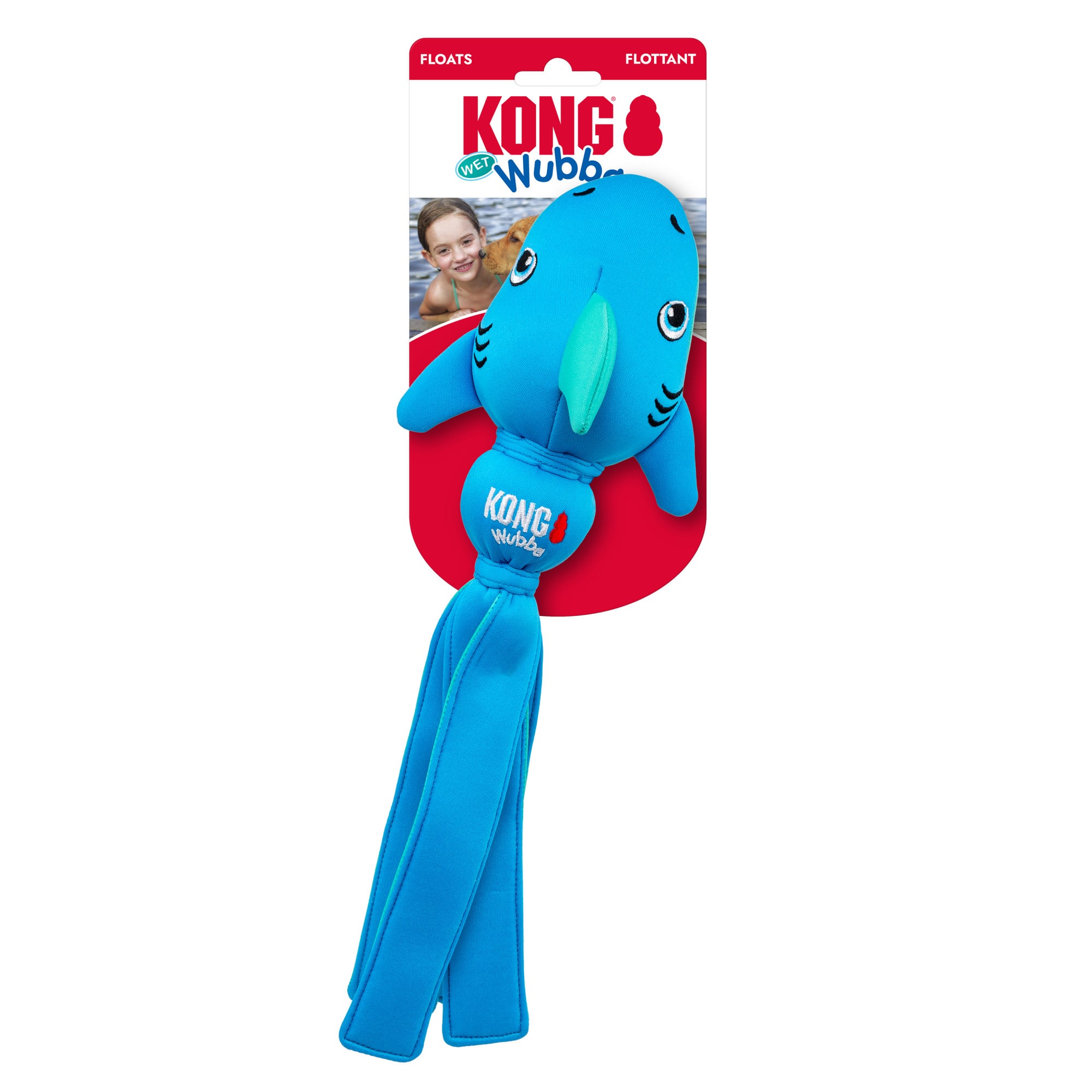 KONG Wubba Wet Shark Dog Toy, Large | Petco
