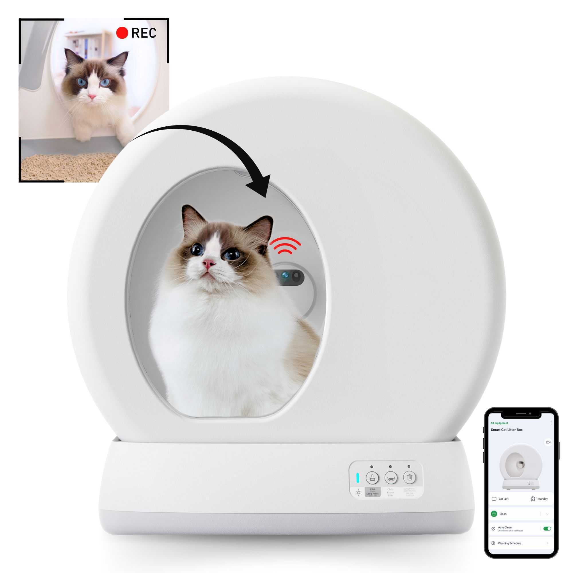 The Refined Feline UBPET Pro Automatic Self-Cleaning Litter Box with ...
