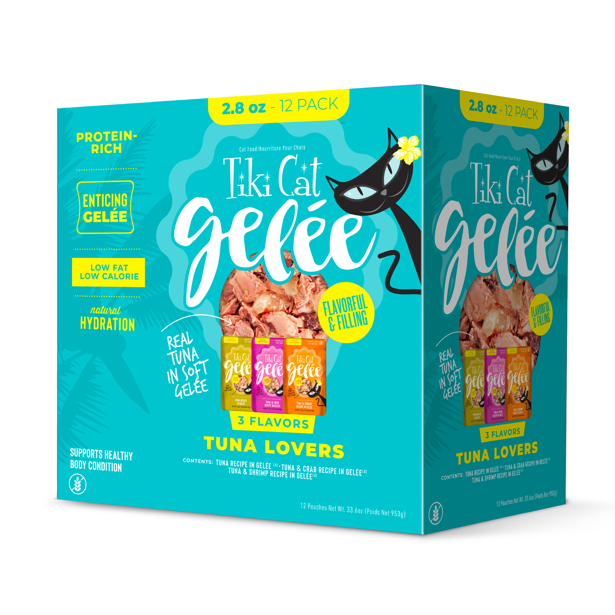 Tiki Cat Gelee Tuna Wet Cat Food Variety Pack, 2.8 oz., Count of 12 | Petco