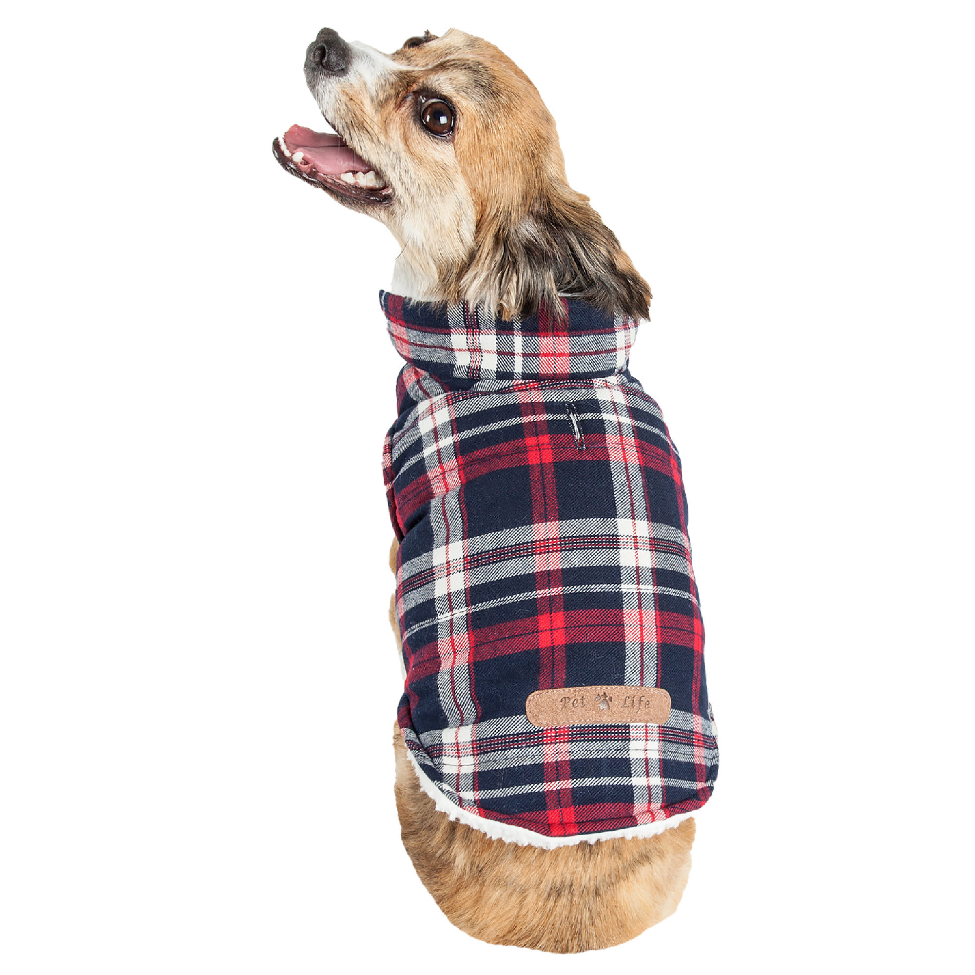 Pet Life 'Puddler' Classical Plaided Insulated Dog Coat Jacket, Black ...