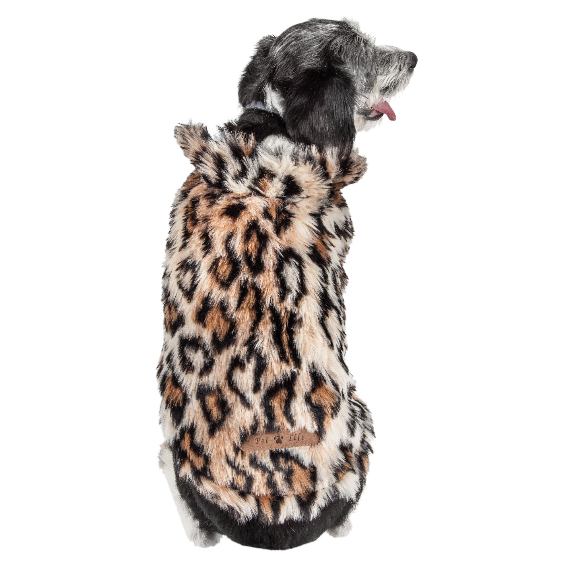 Pet Life Luxe 'Lab-Pard' Dazzling Leopard Patterned Mink Fur Dog Coat ...