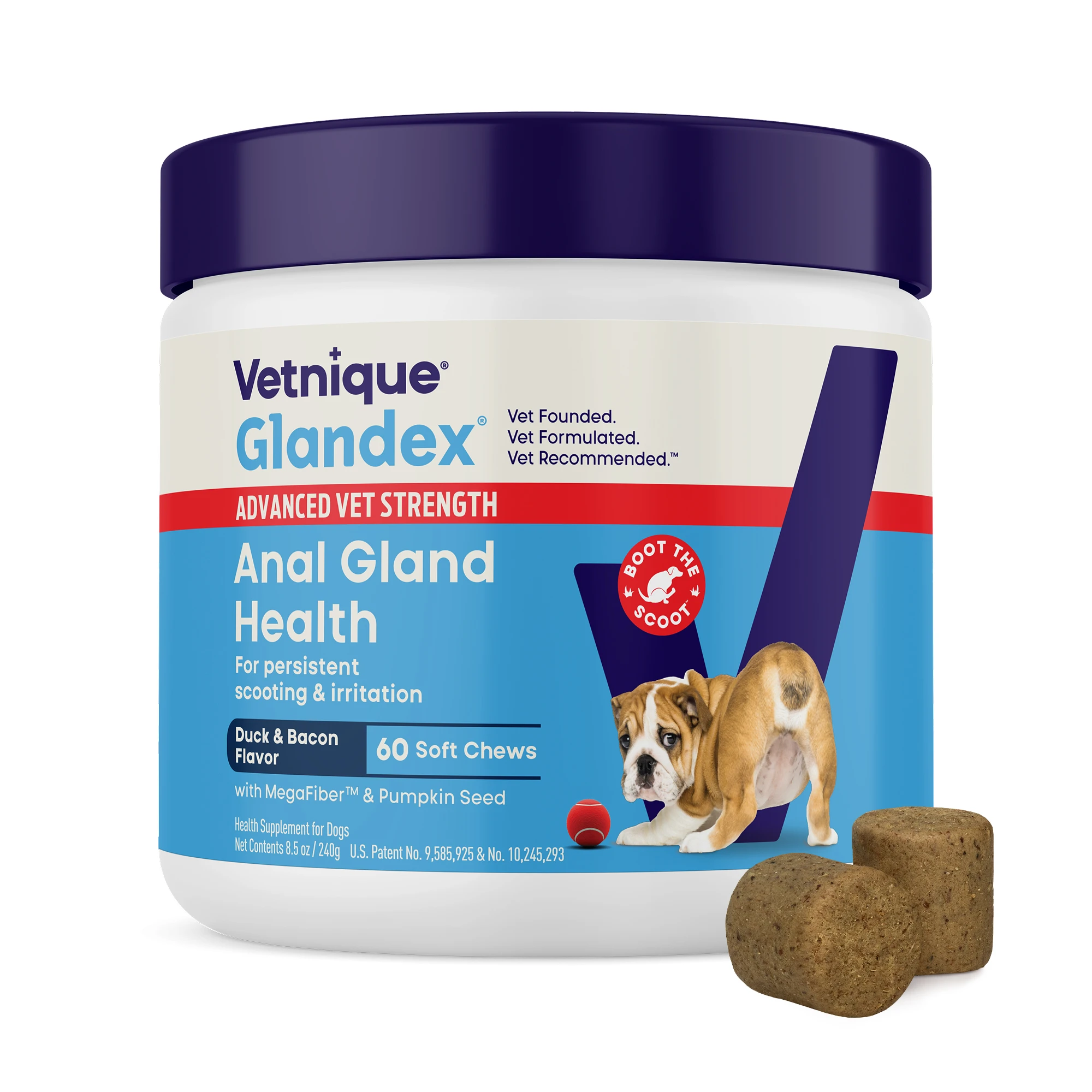 Vetnique Labs Glandex Advanced Vet Strength Anal Gland Duck & Bacon ...