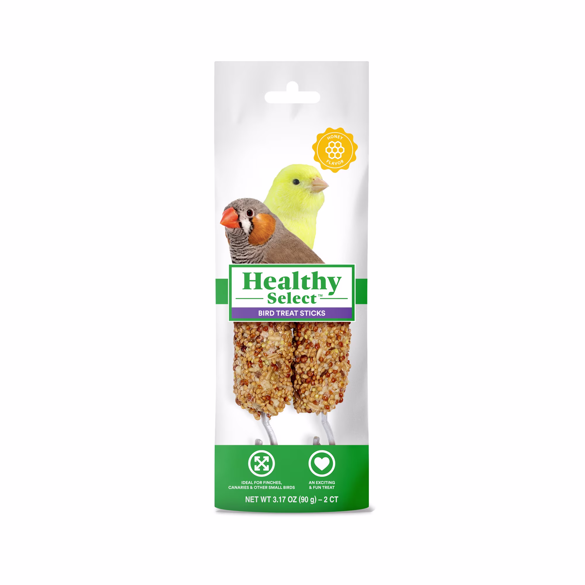 Healthy Select Bird Treat Sticks with Honey Flavor, 3.17 oz., Pack of 2 ...