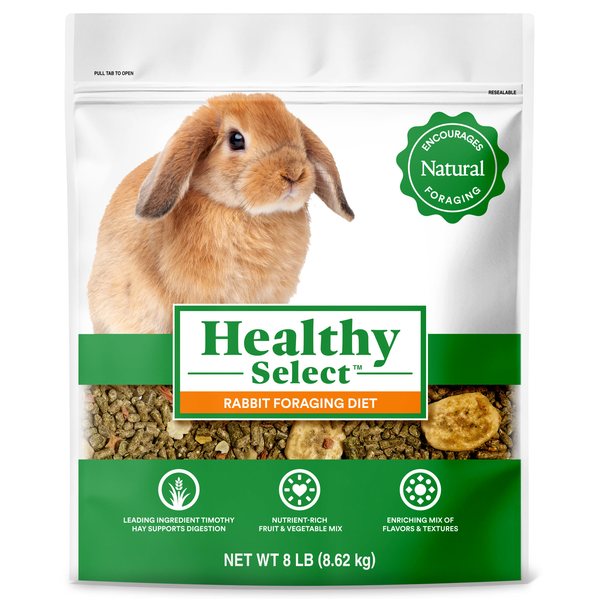 Healthy Select Rabbit Foraging Diet for Small Animals, 8 lbs. | Petco