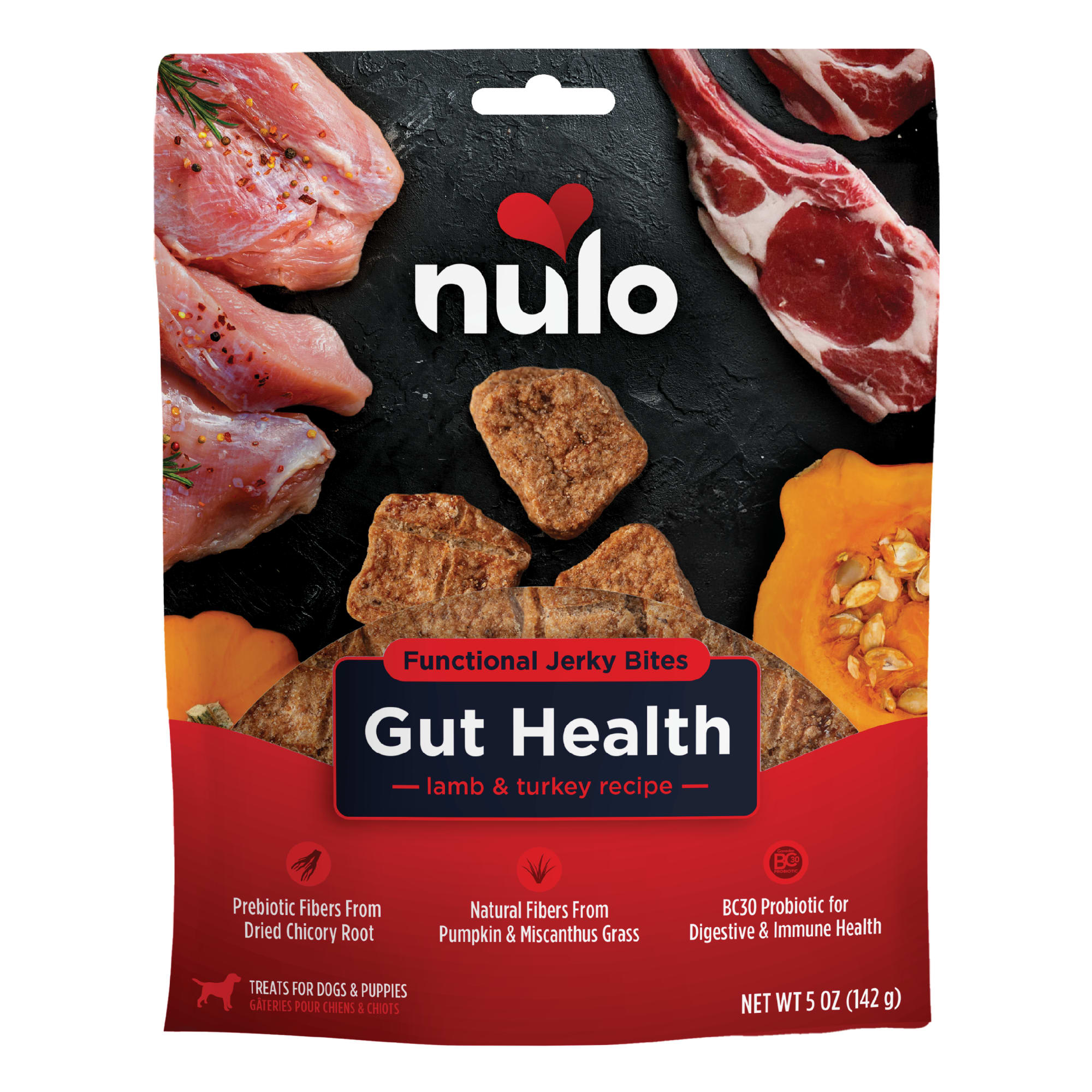 Nulo Lamb & Turkey, Gut Health Functional Jerky Dog Treats, Grain-Free ...