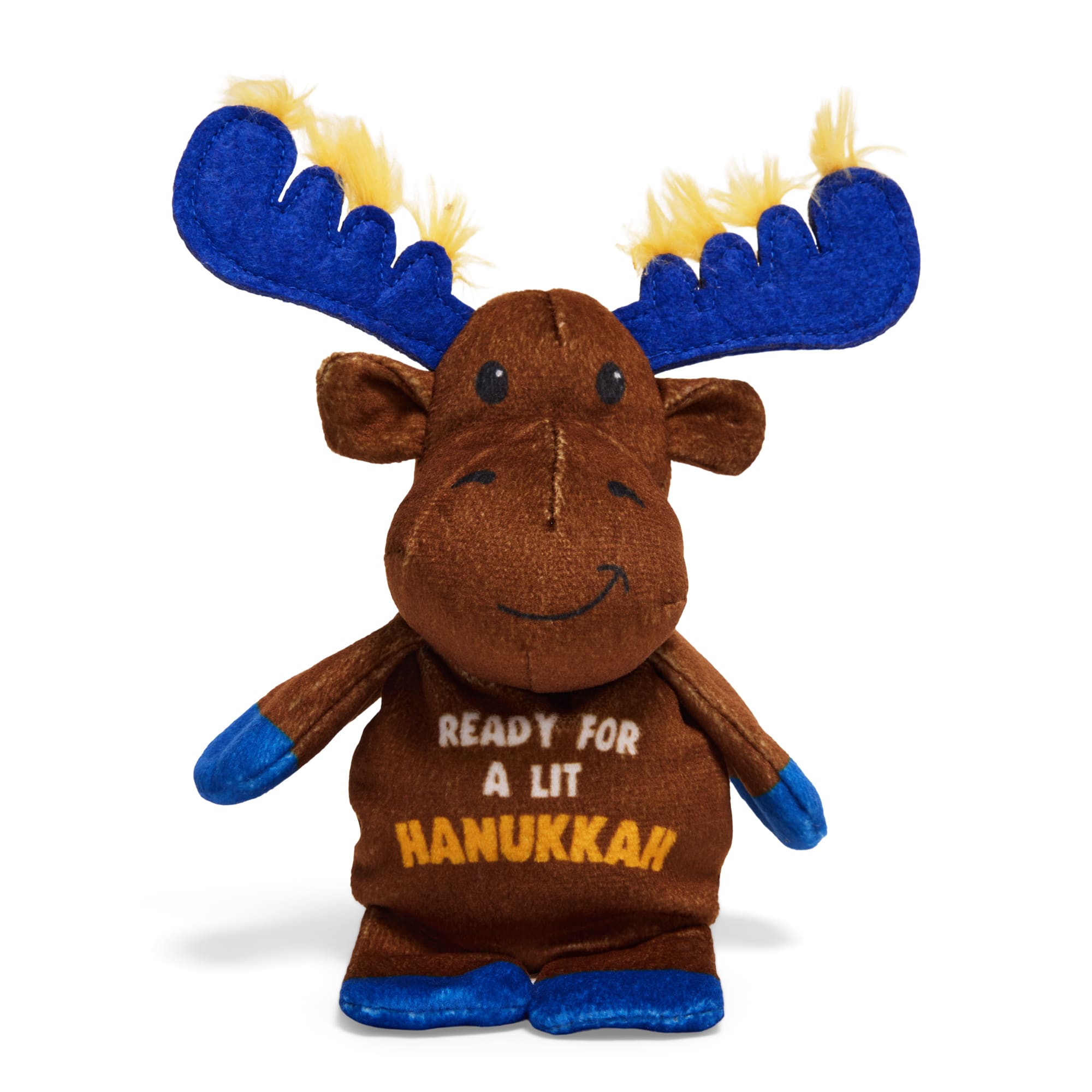 Merry Makings Menorah Moose Plush Dog Toy, Small | Petco