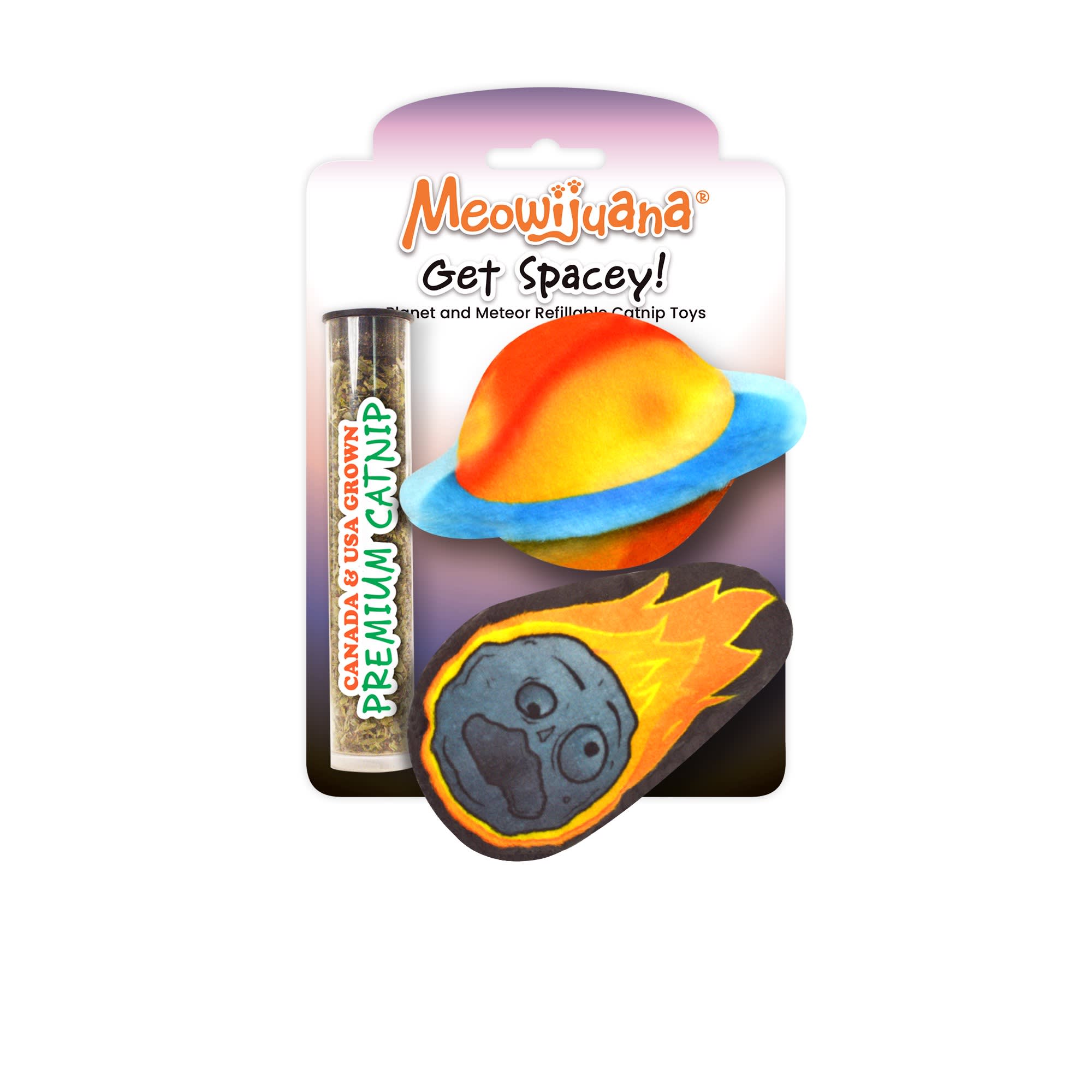 Meowijuana Get Spacey Planet and Meteor Refillable Cat Toys Multipack ...