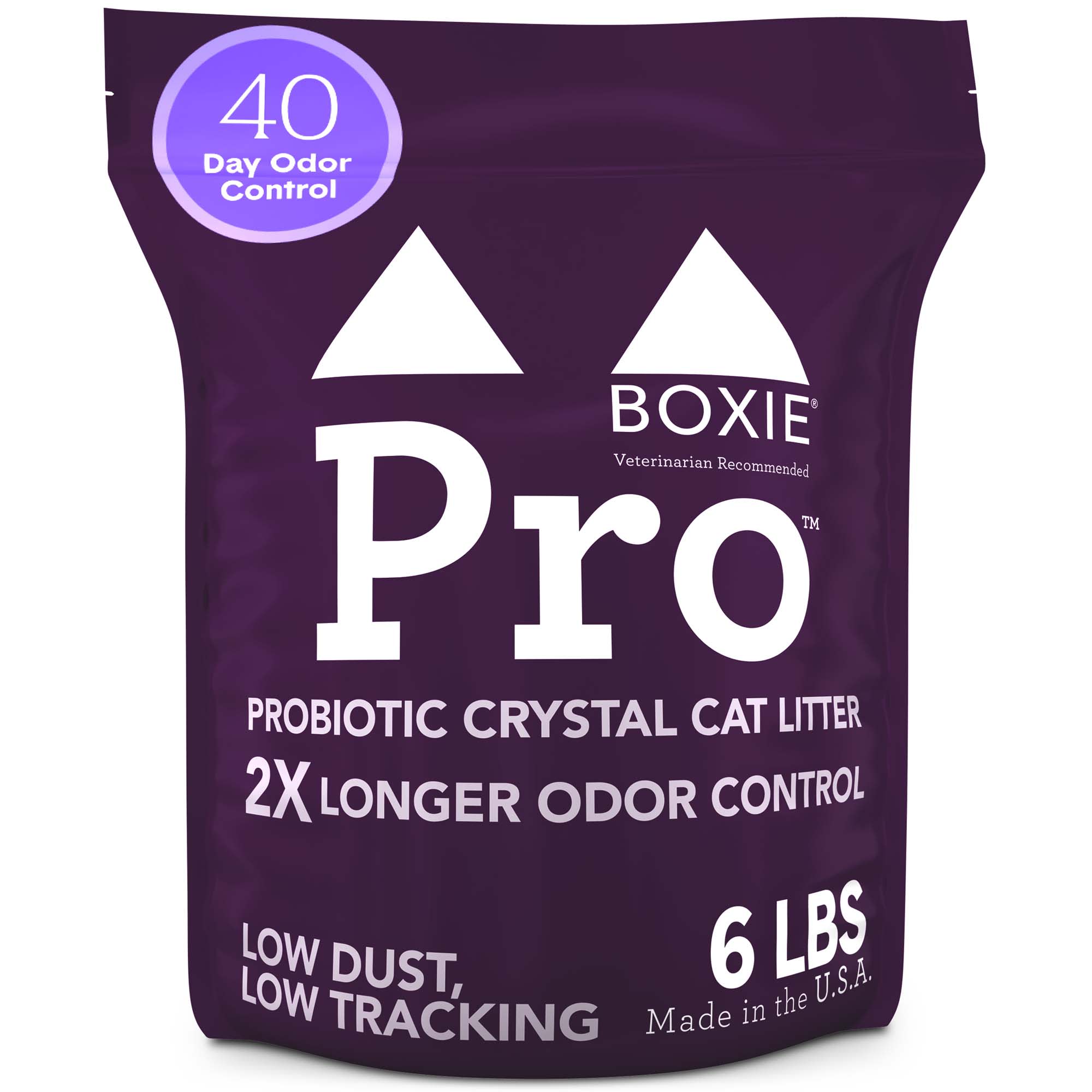 Boxiecat Probiotic Crystal Cat Litter 40 Day Odor Control, 6 lbs. | Petco
