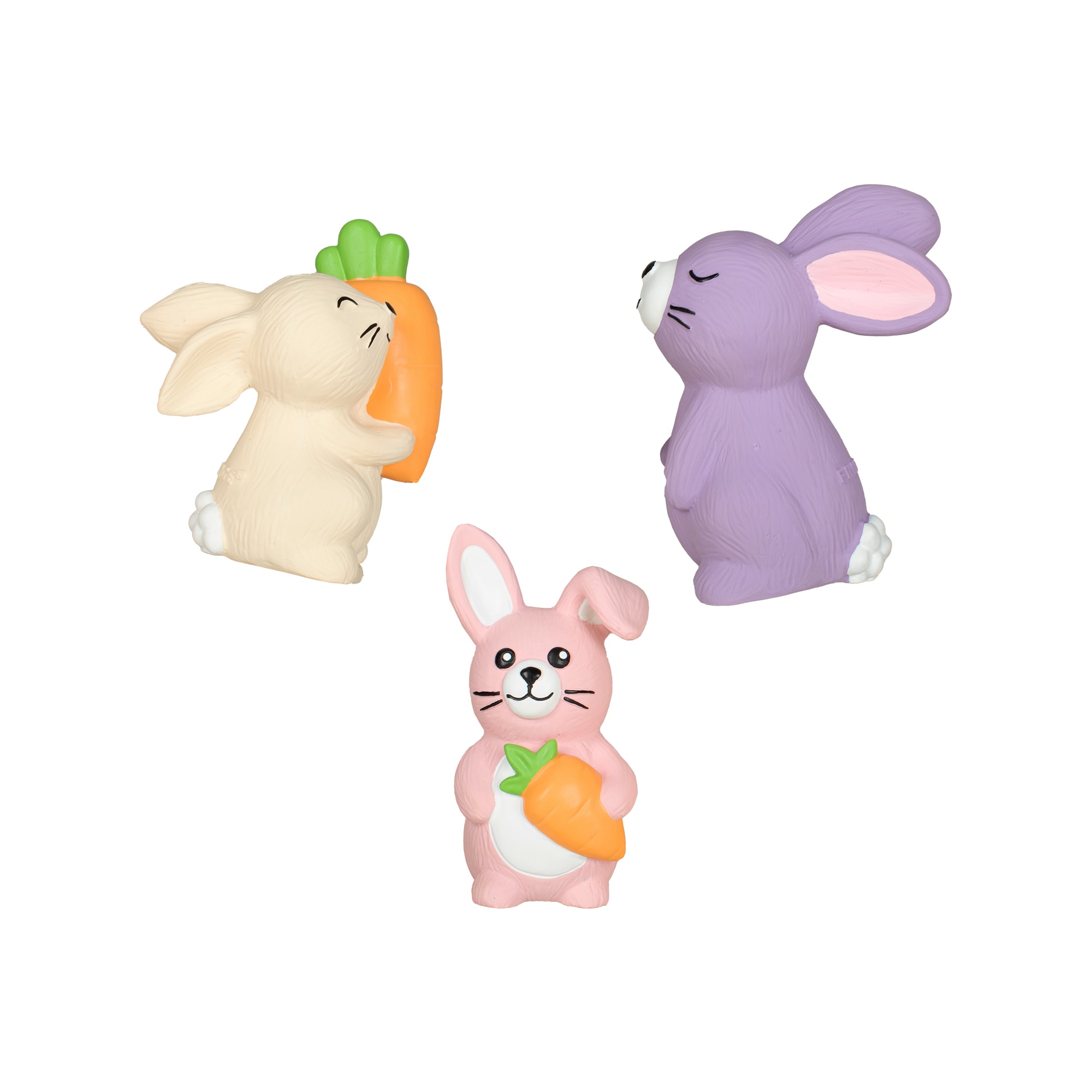 PetShop by Fringe Studio Hopping Love Carrots Bunny Mini Latex Toy for ...