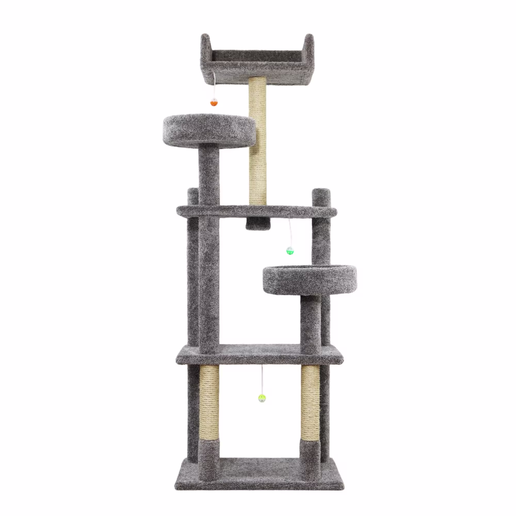 Prestige Cat Trees Deluxe Cat Tree, 84" H, Gray | Petco
