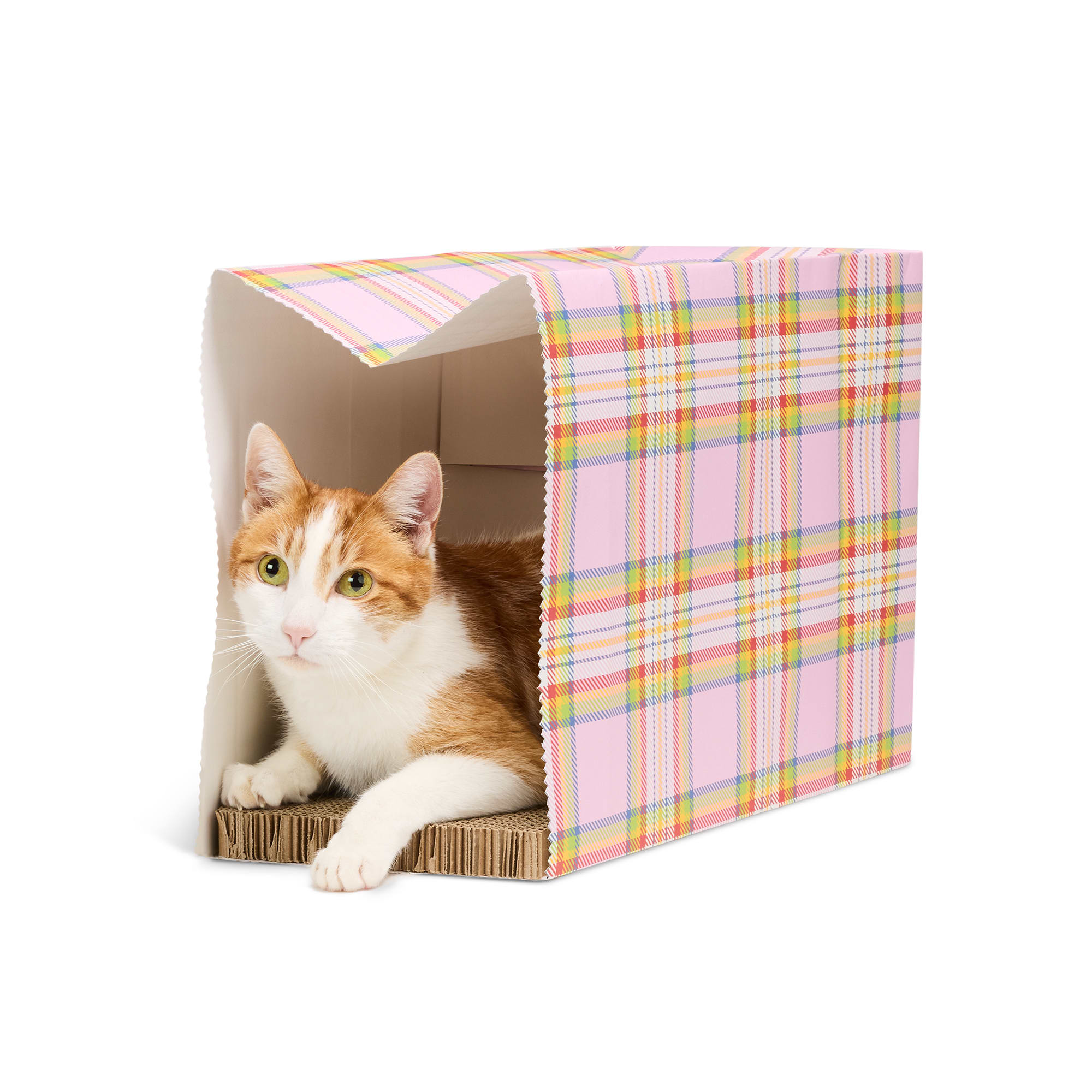 Merry Makings Pink Plaid Cat Scratcher Bag, 17" L X 12" H | Petco