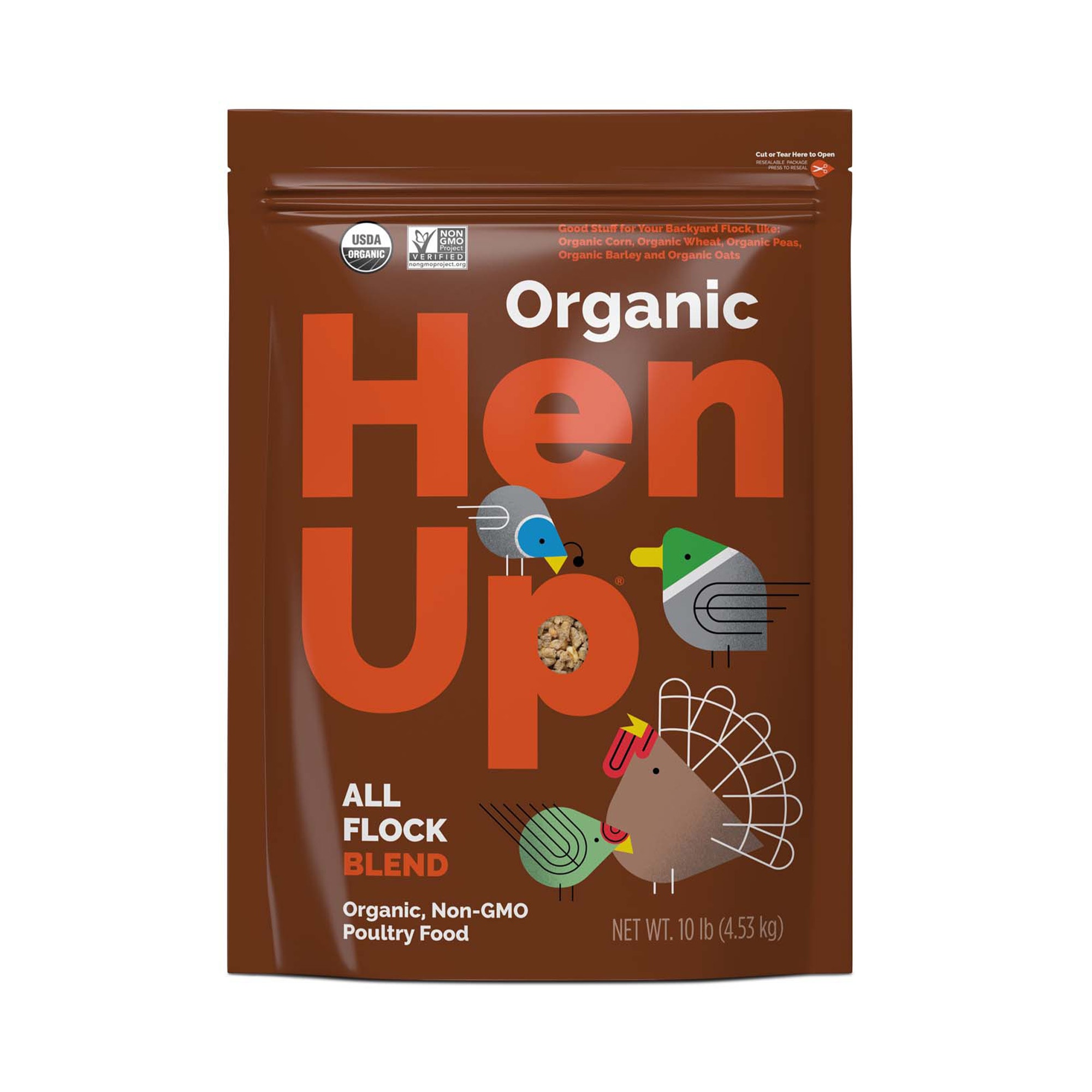 Hen Up Organic All Flock Blend Poultry Food, 10 lbs. | Petco