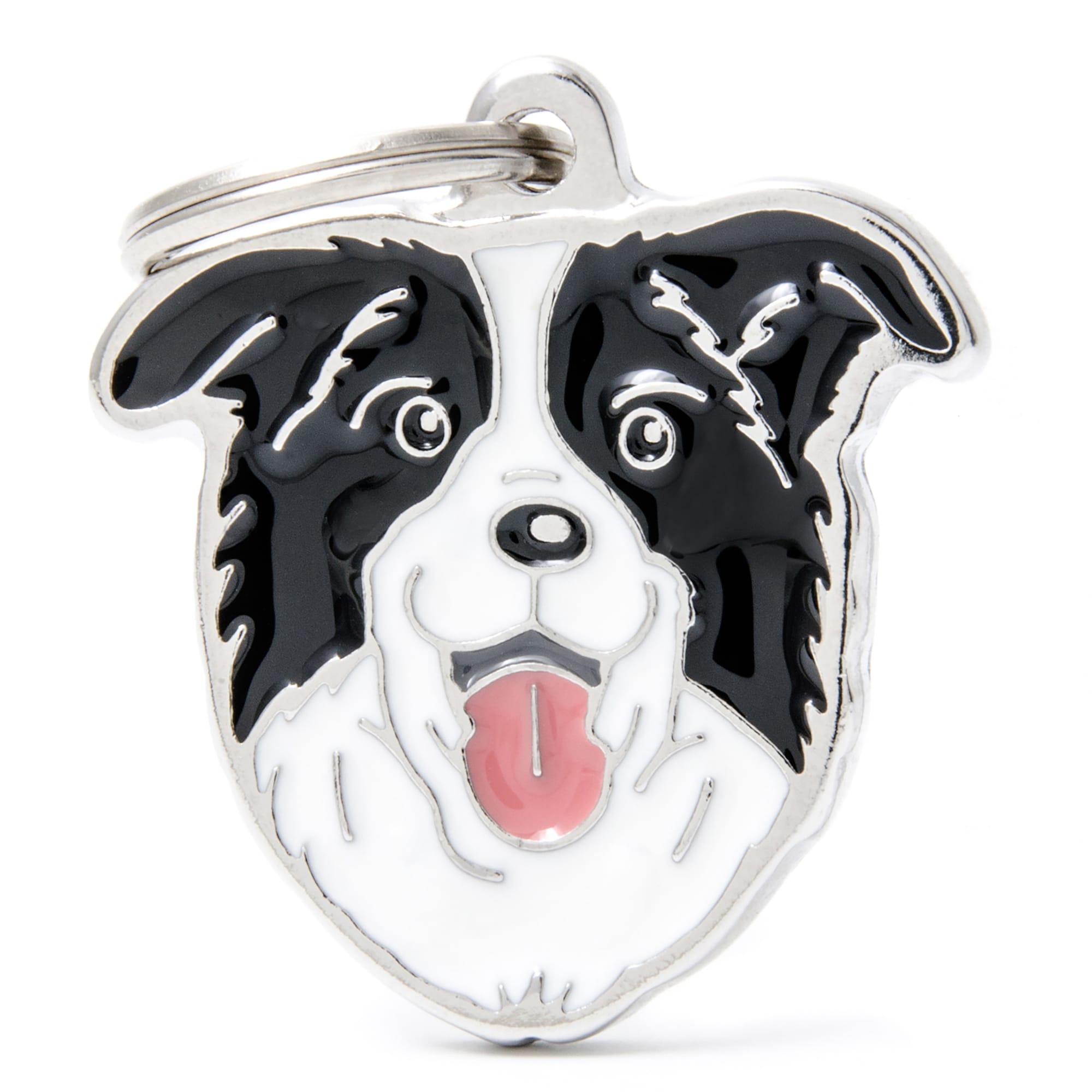 MyFamily Border Collie Engravable Pet ID Tag, Black | Petco