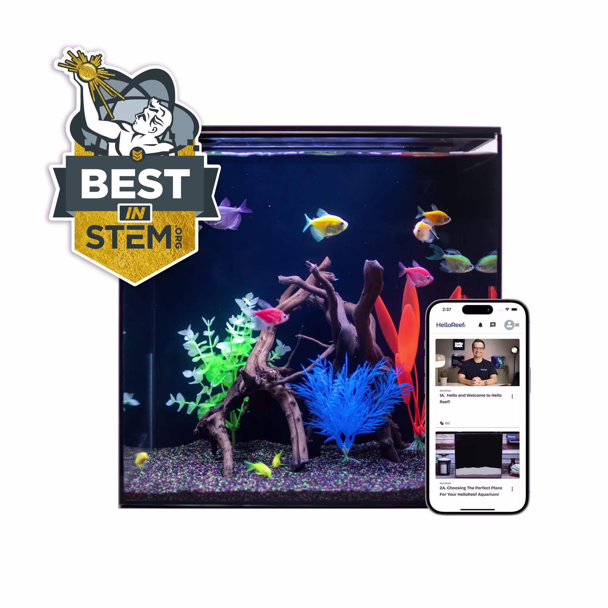 HELLOREEF Glofish Aquarium Kit, 15 Gallons | Petco