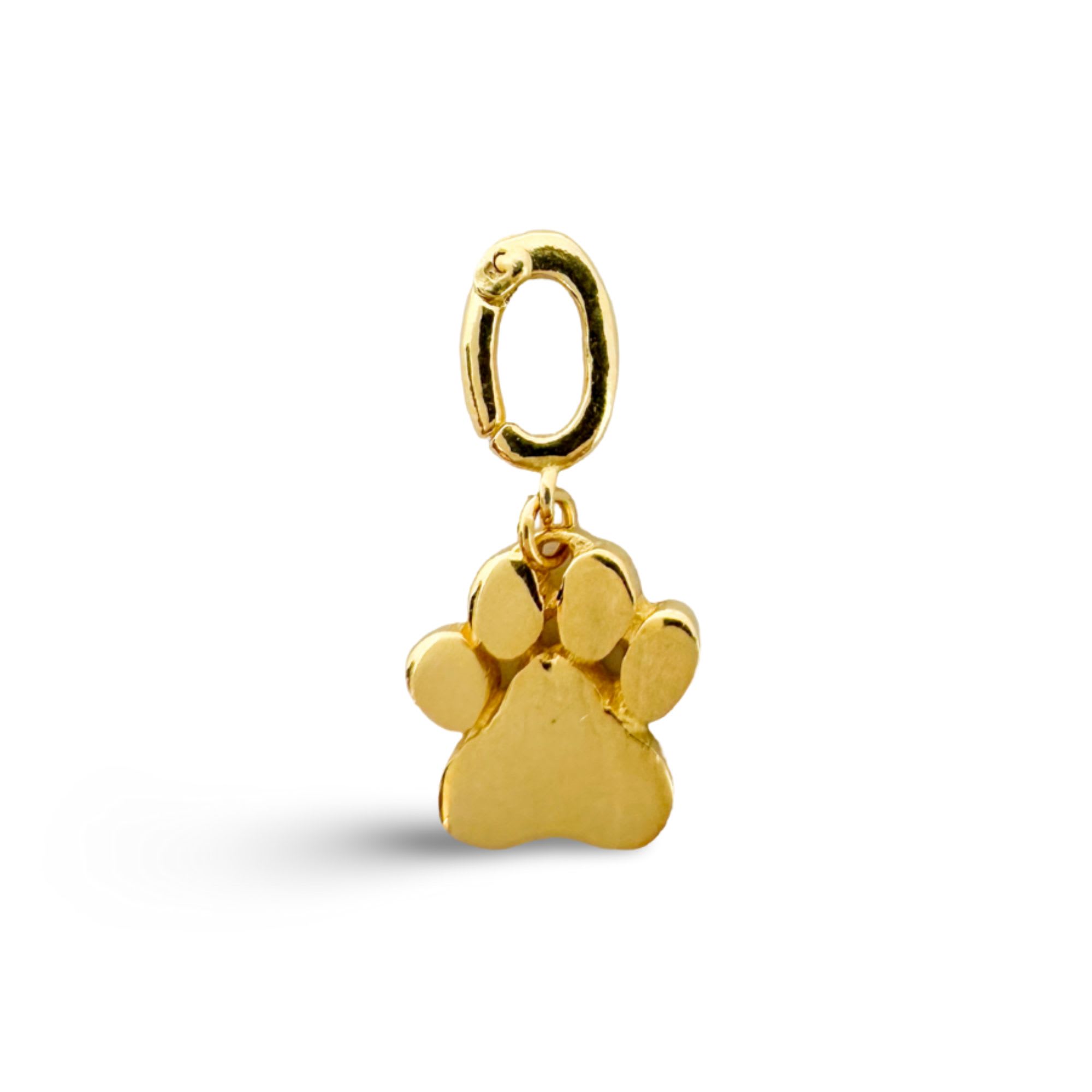 ETHICGOODS 14K Gold Paw Print Charm, Gold | Petco