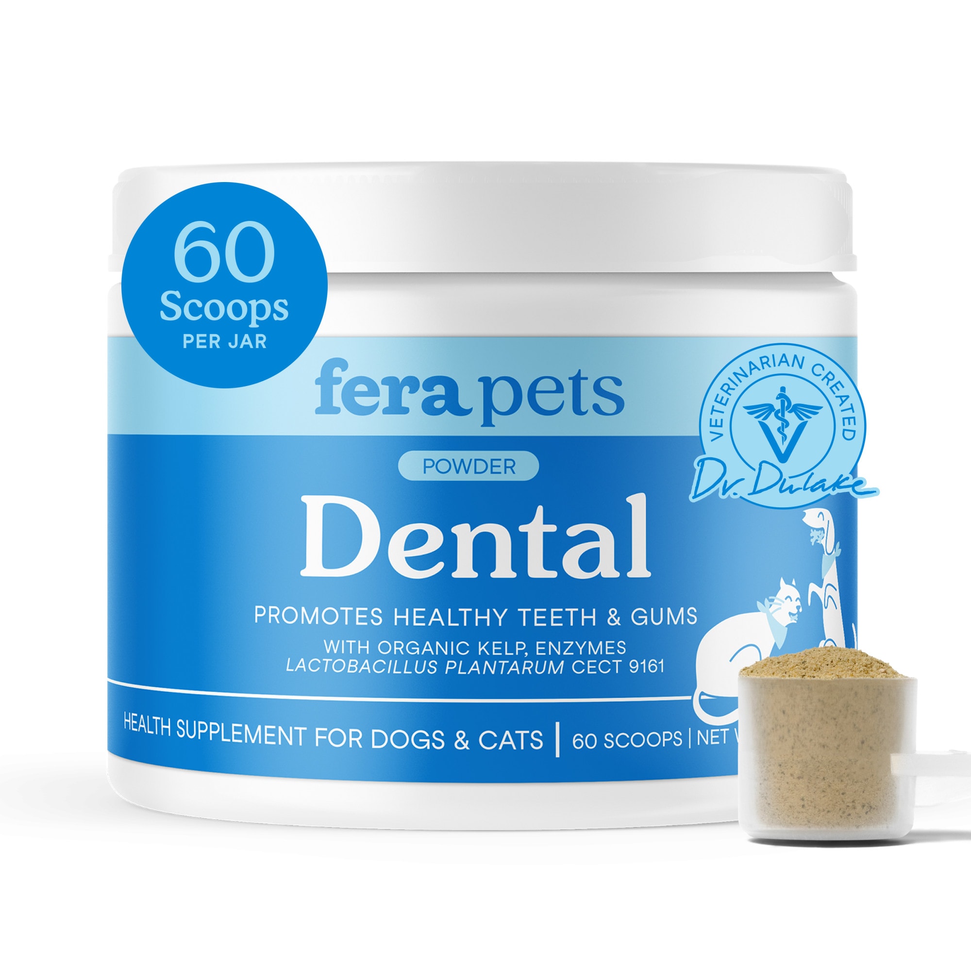 Fera Pets Dental Support Powder for Dogs and Cats, 2.12 oz. | Petco
