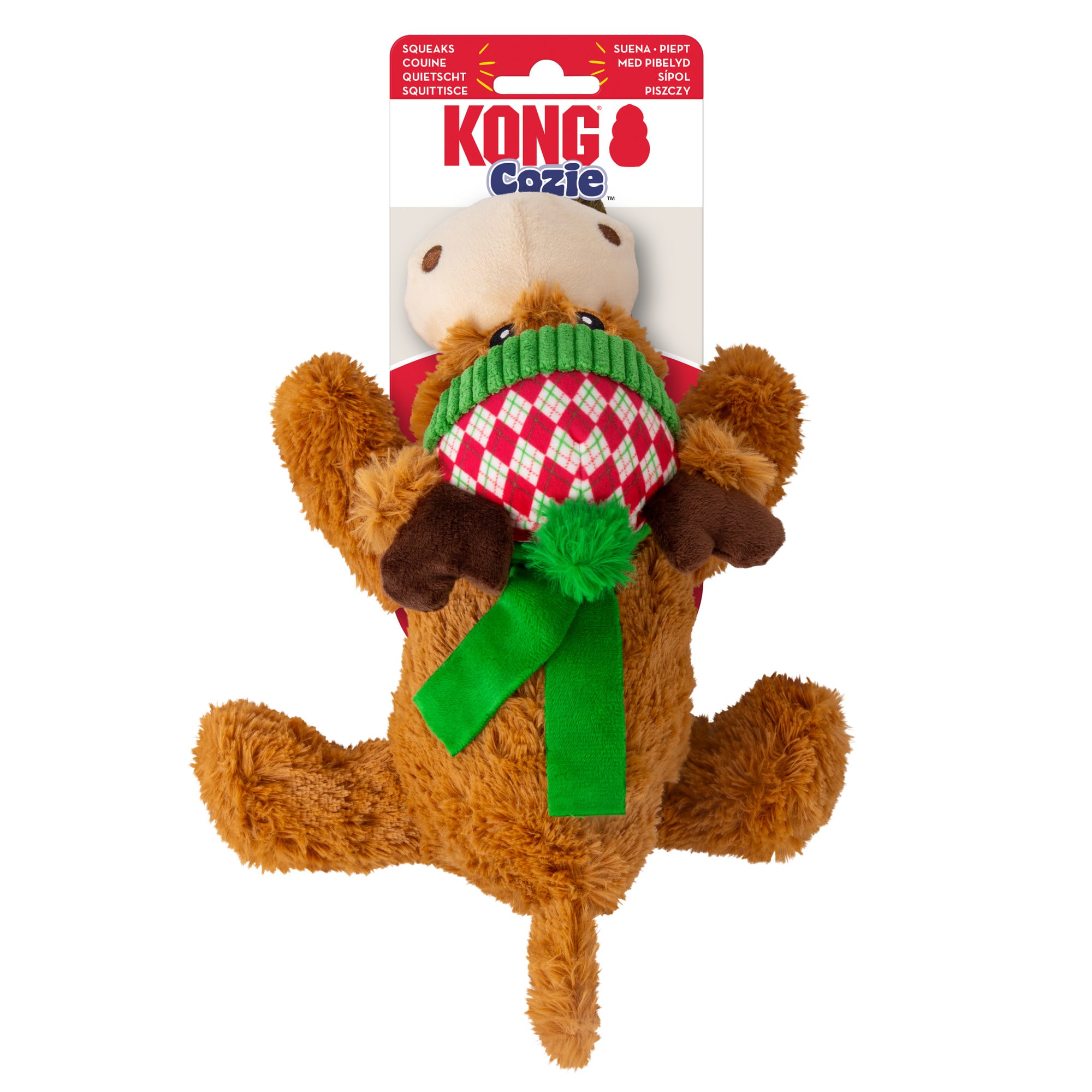 KONG Holiday Cozie Reindeer Dog Toy, Medium | Petco