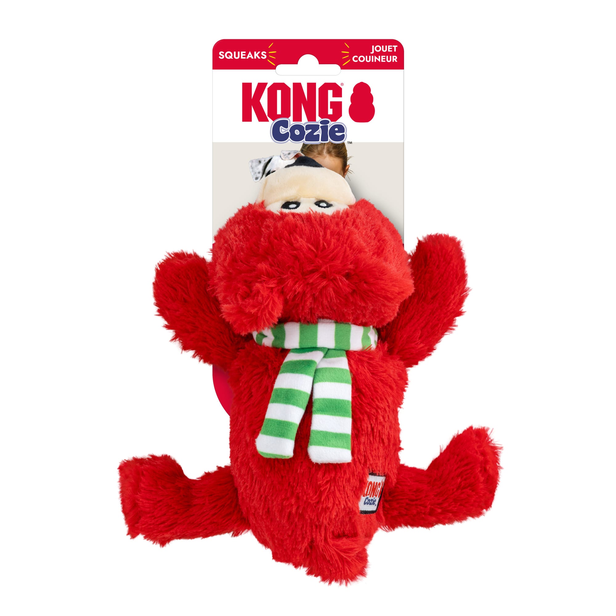 KONG Holiday Cozie Bear Red Dog Toy, Medium | Petco