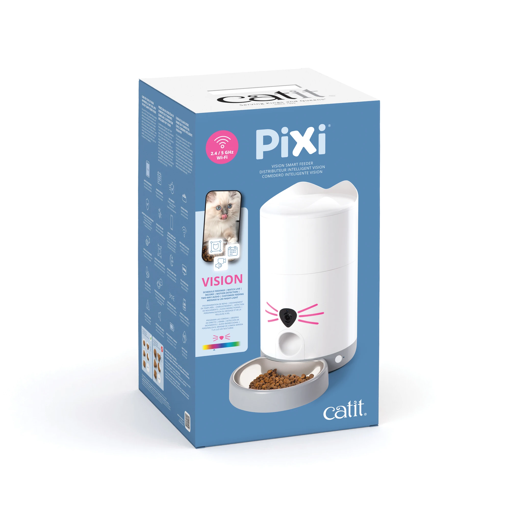Catit Pixi Vision Smart Feeder for Cat, 7.5" L X 12.6" W X 13.4" H ...