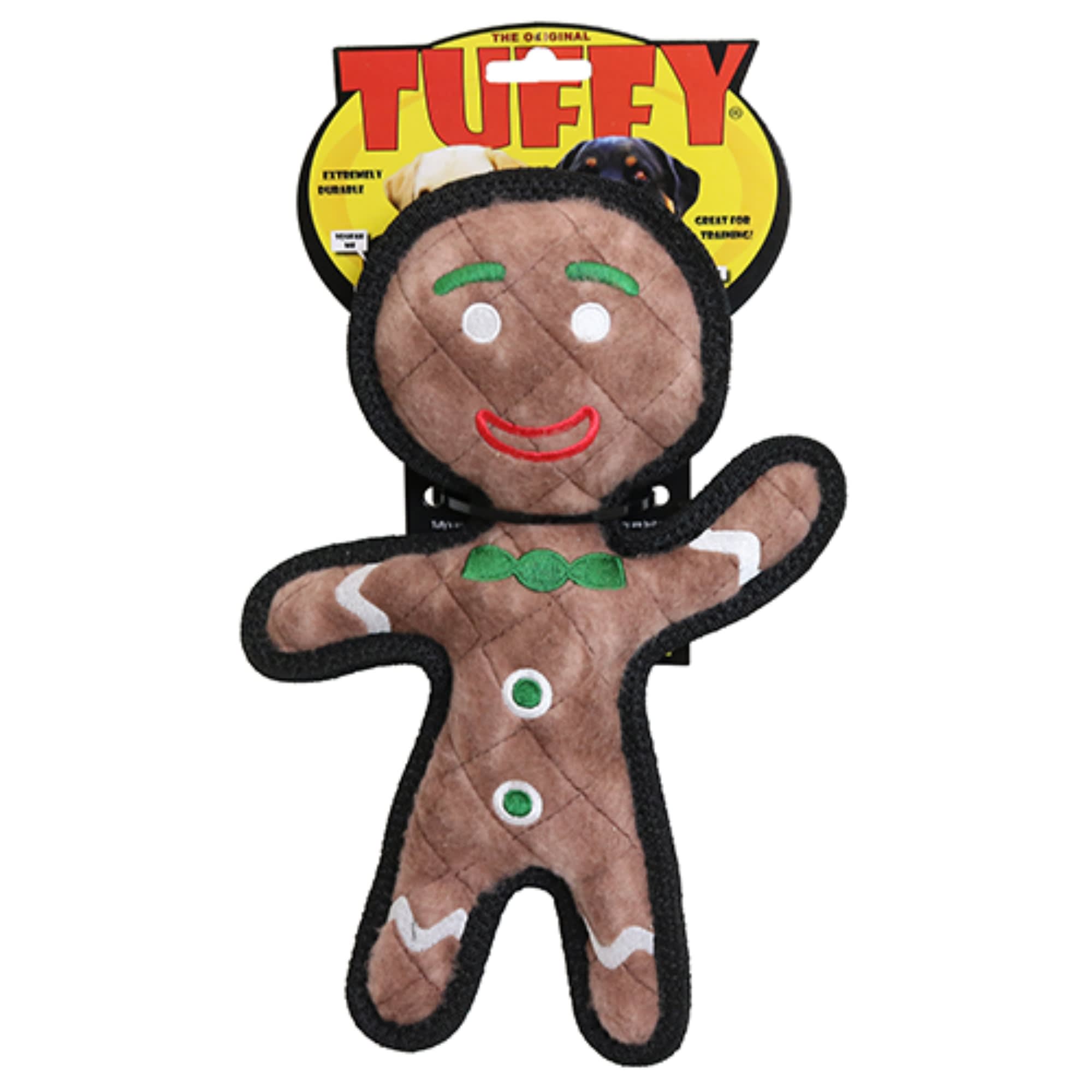 Tuffy Holiday Gingerbread Man Dog Toy, Medium | Petco