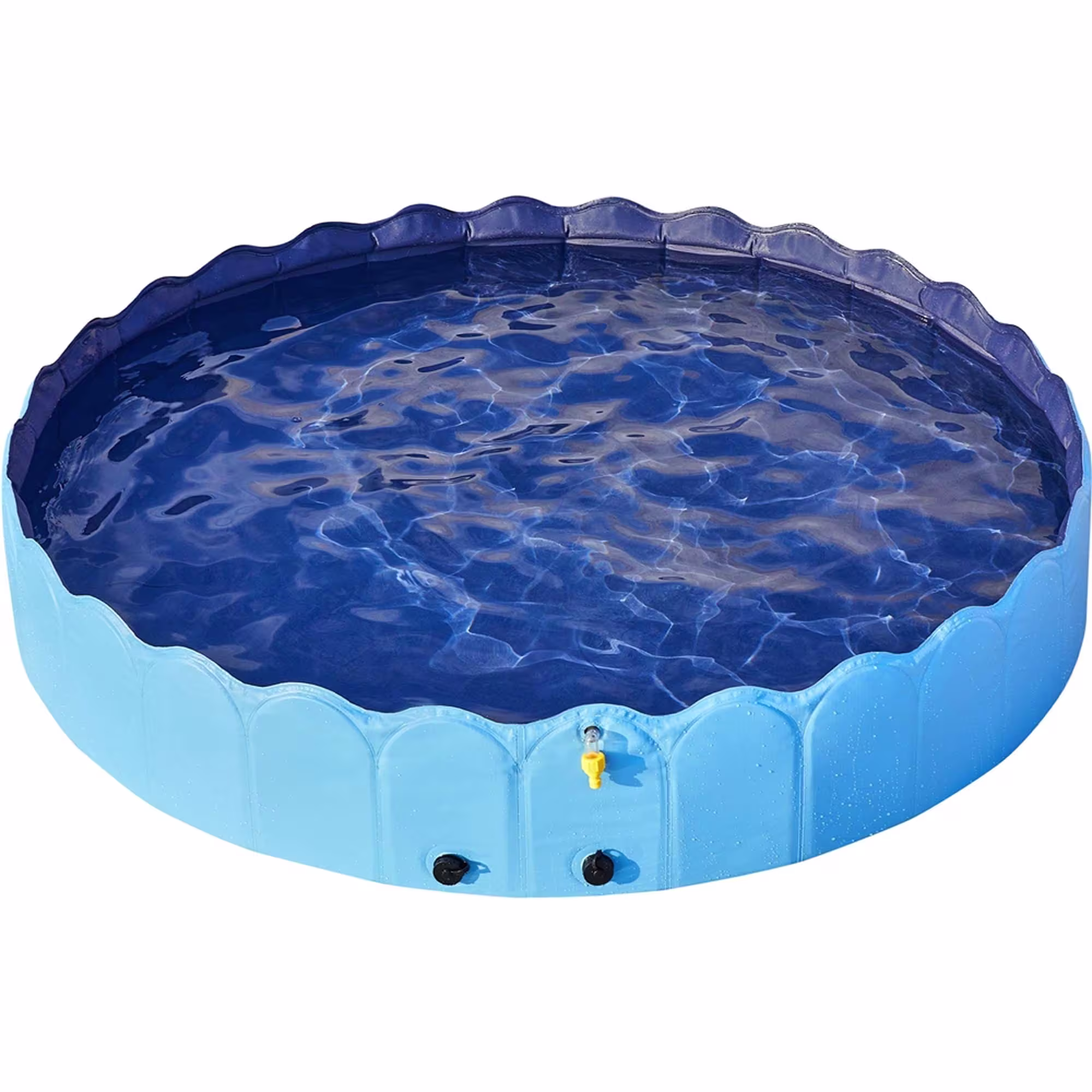 Topeakmart Foldable Plastic Dog Swimming Pool with Sprinkler, 3X-Large ...