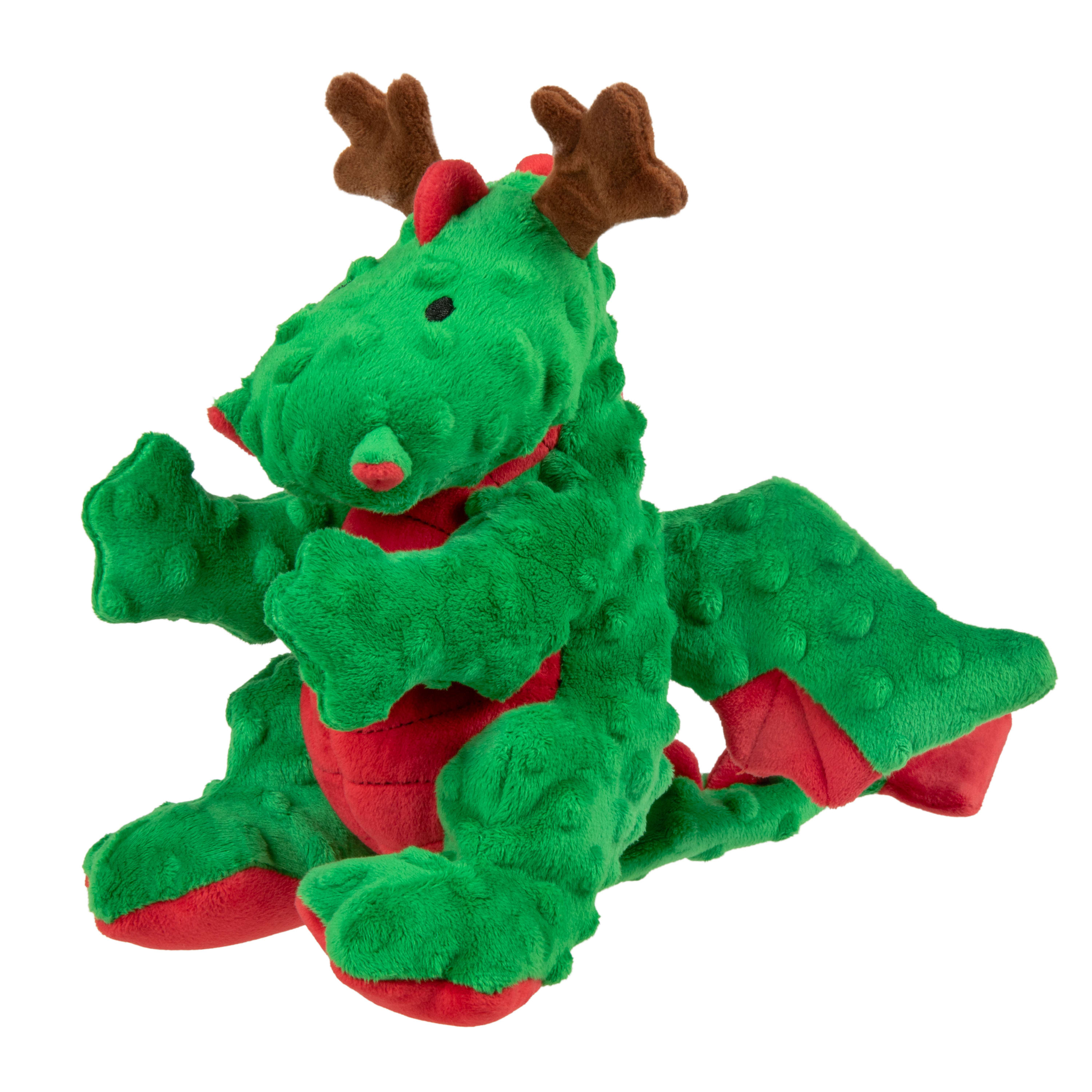 goDog Green Holiday Collection Dragons Reindeer with Chew Guard ...