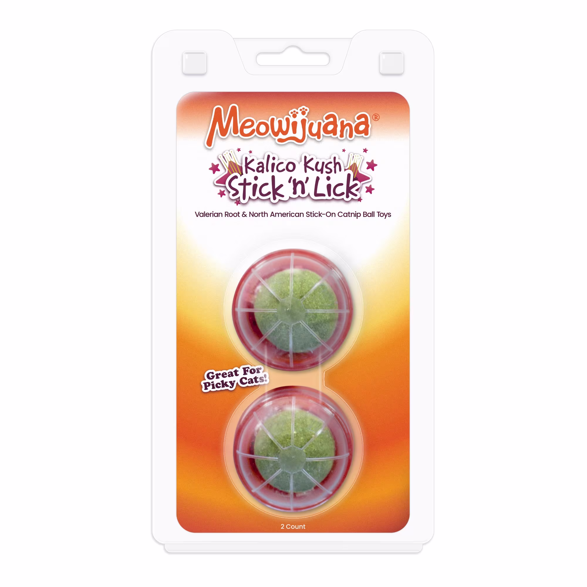 Meowijuana Kalico Kush Stick 'n' Lick Compressed Catnip Cat Toy, Small ...