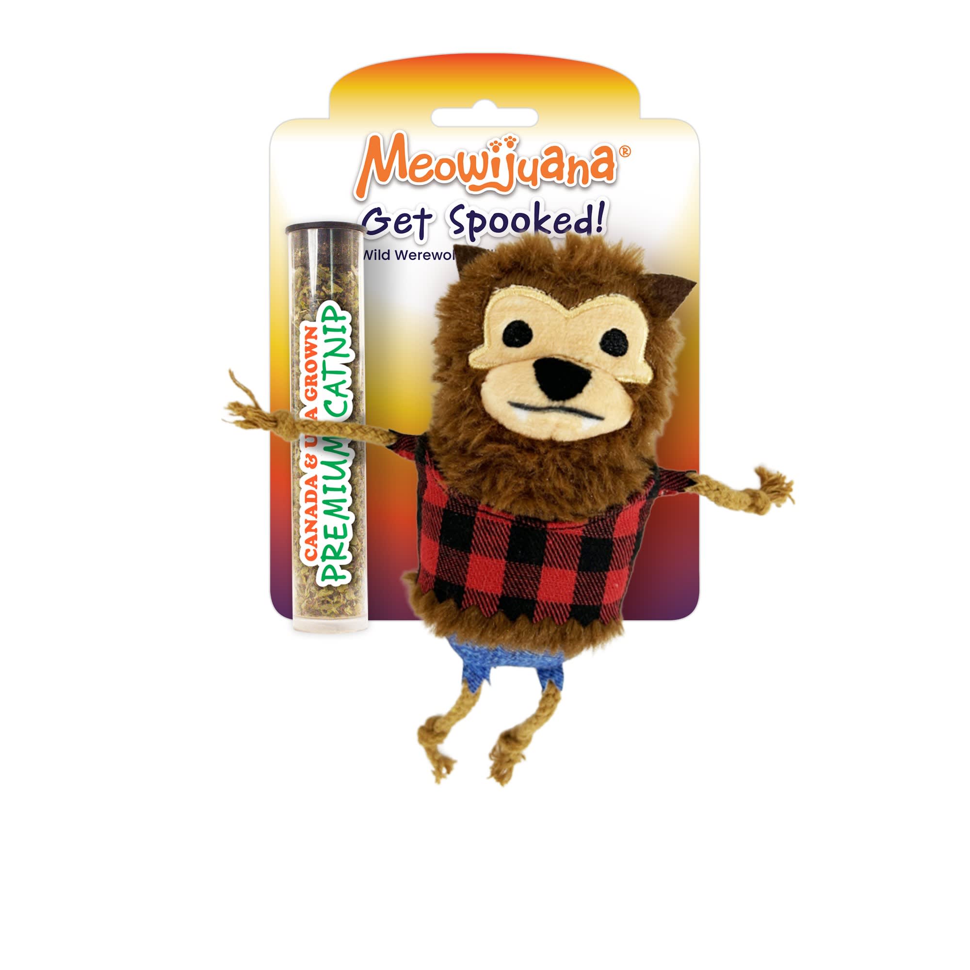 Meowijuana Get Spooked Werewolf Refillable Catnip Cat Toy, Medium | Petco
