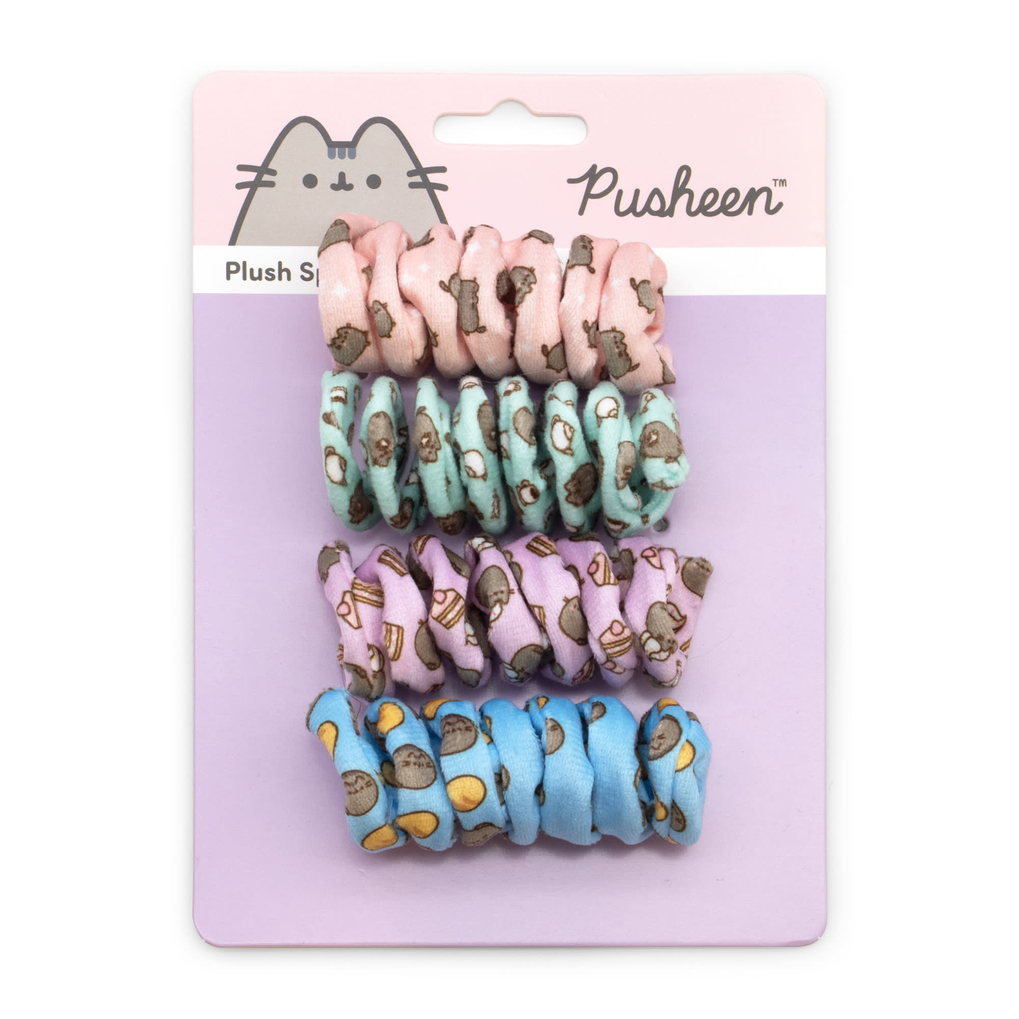 Pusheen Spiral Plush Cat Toys, Small, Pack of 4 | Petco