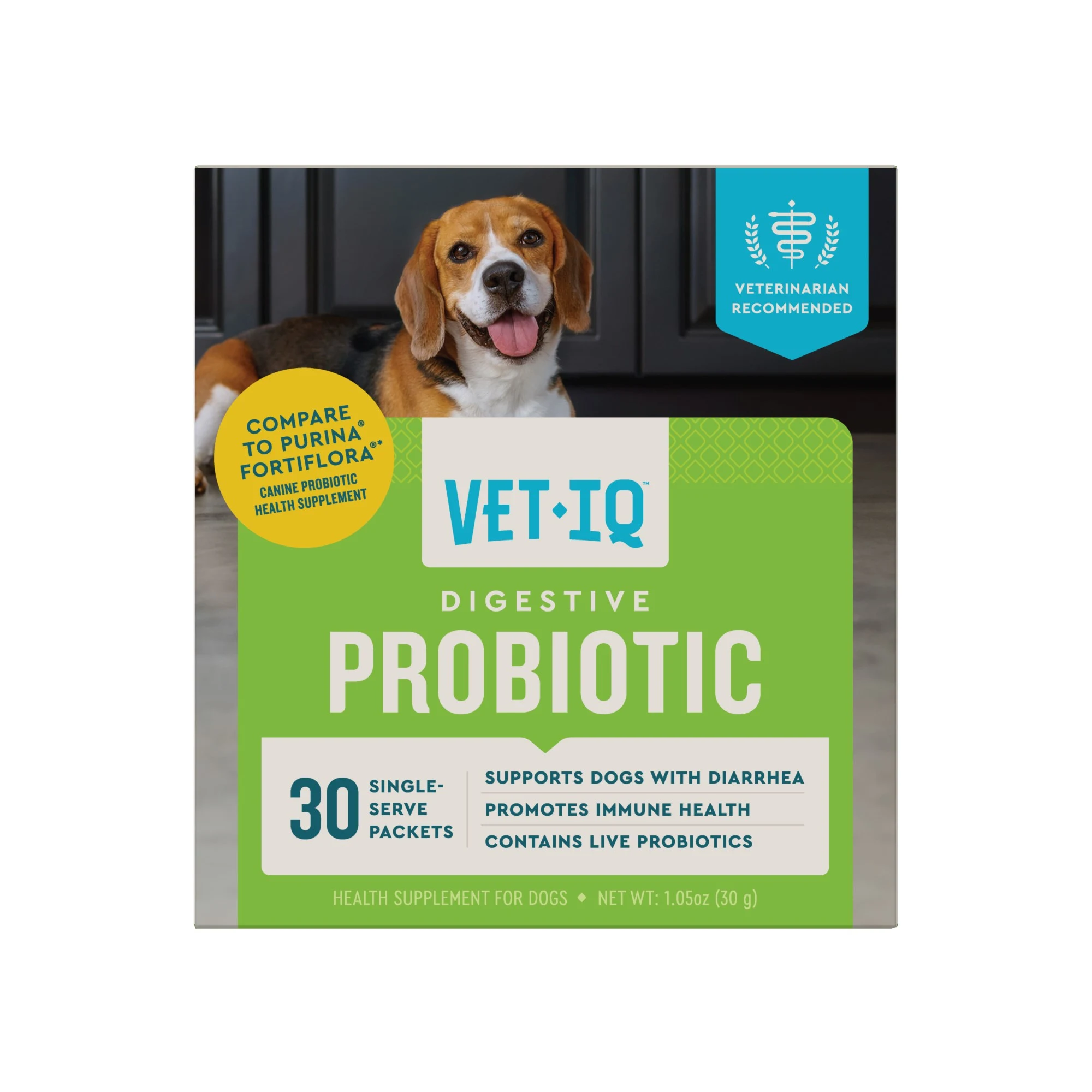 VetIQ Probiotic Powder Packet for Dogs, Count of 30 | Petco
