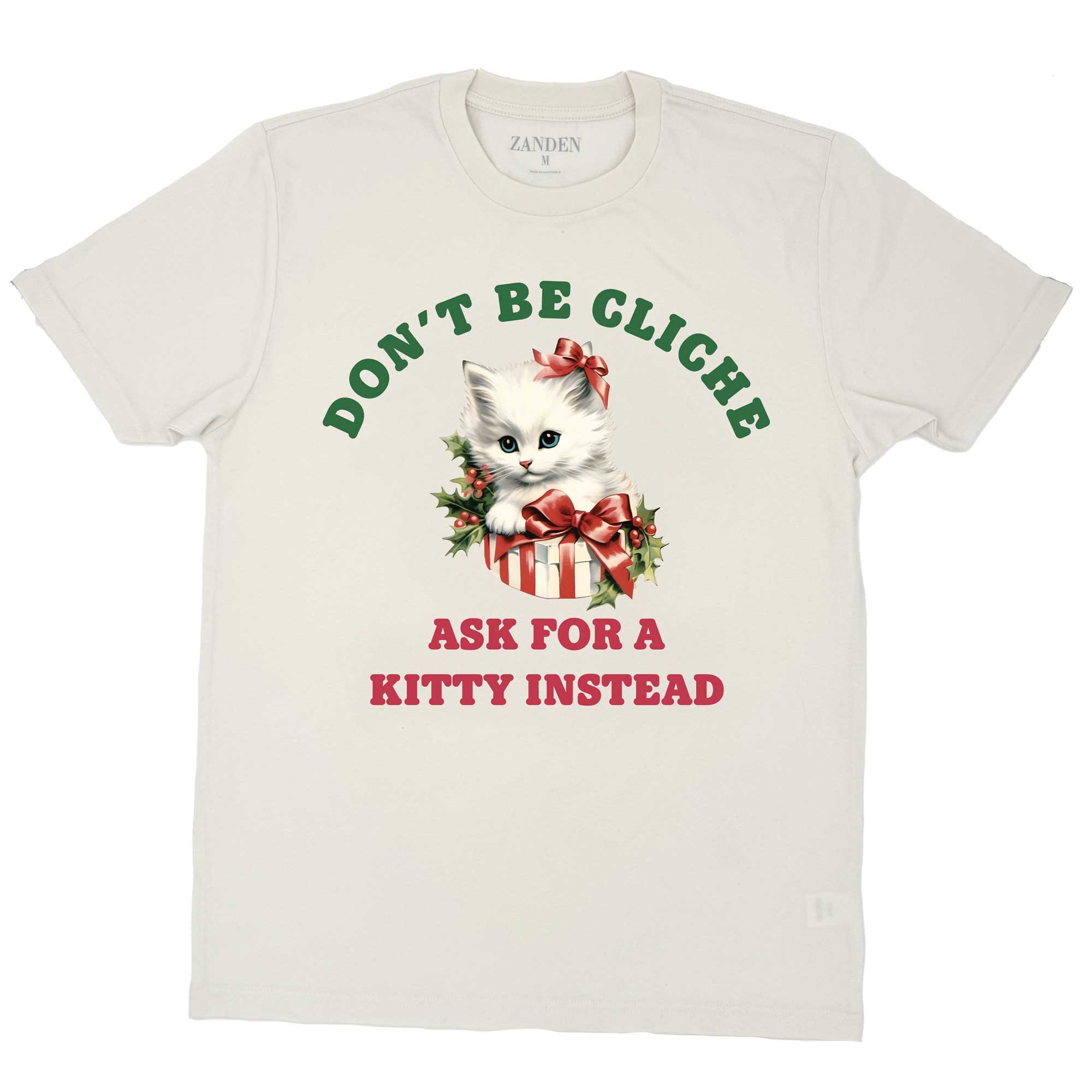 Zanden Cliche Cat Holiday Adult T-Shirt, X-Small | Petco