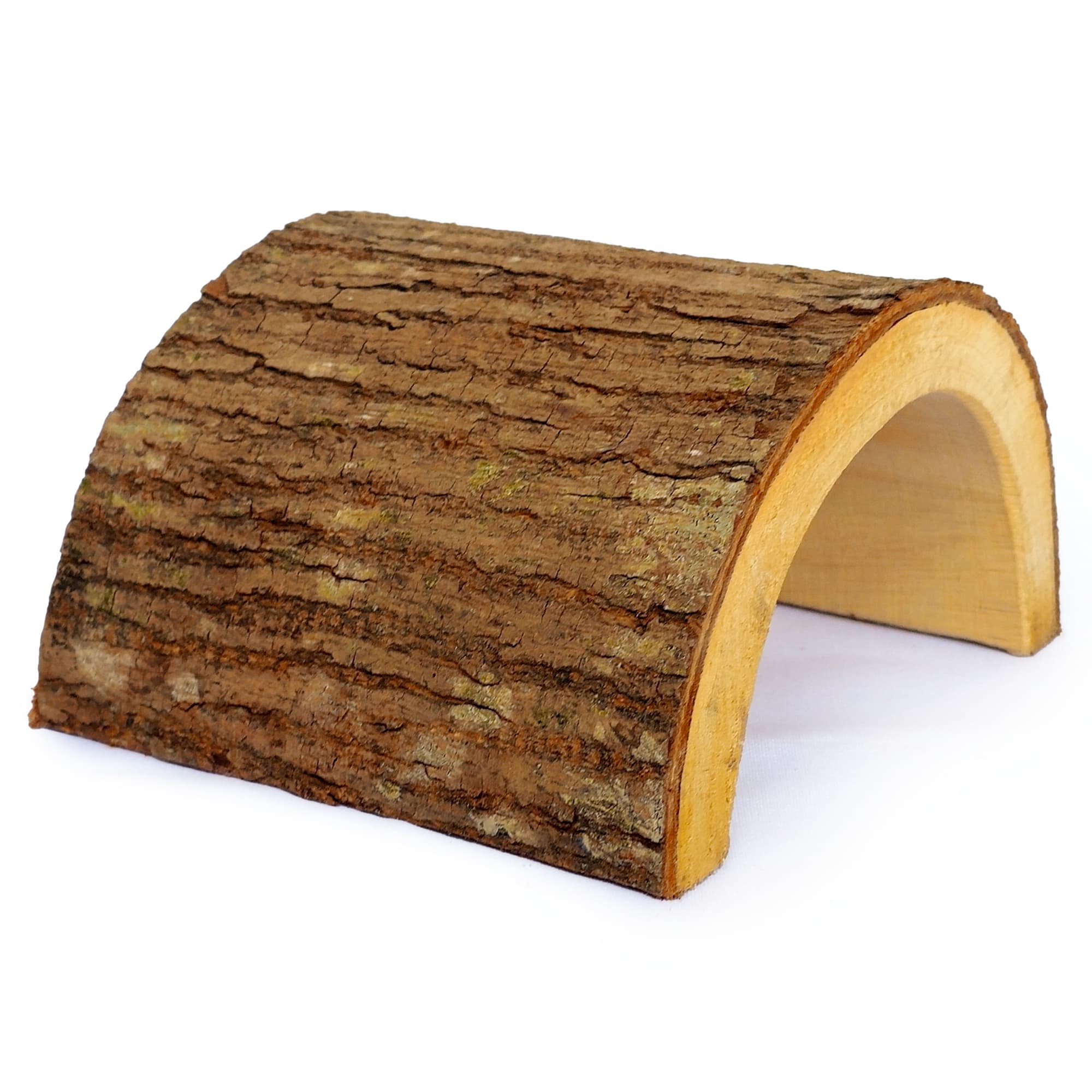 A&E Cage Company Natural Half Wood Log, Brown, Medium | Petco