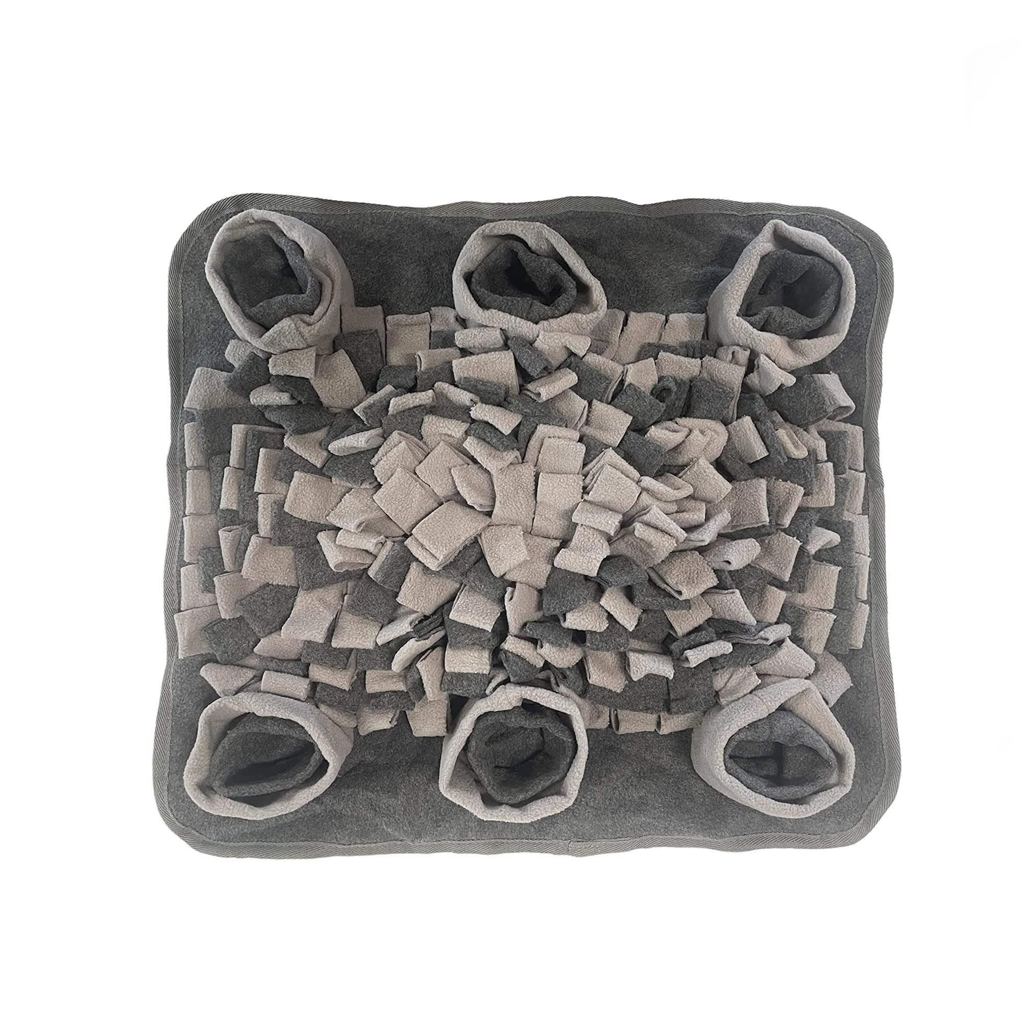 Piggy Poo and Crew Interactive Gray Bowl Snuffle Foraging Mat, 18" W X ...