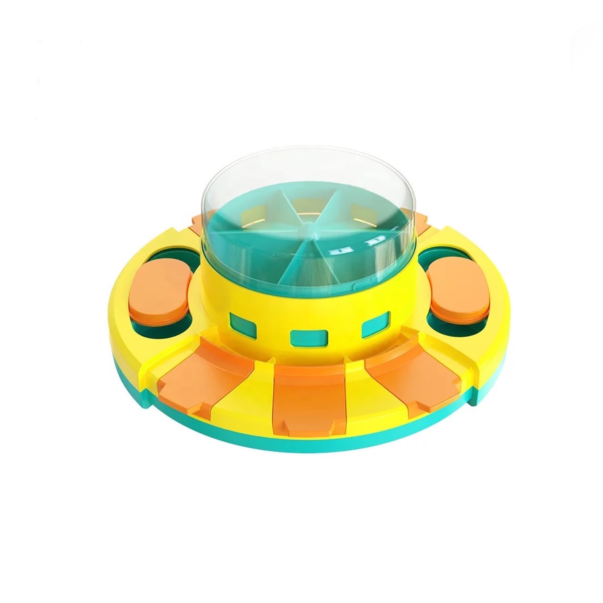 Piggy Poo and Crew Blue & Yellow Treat Popper Puzzle Game, Medium | Petco