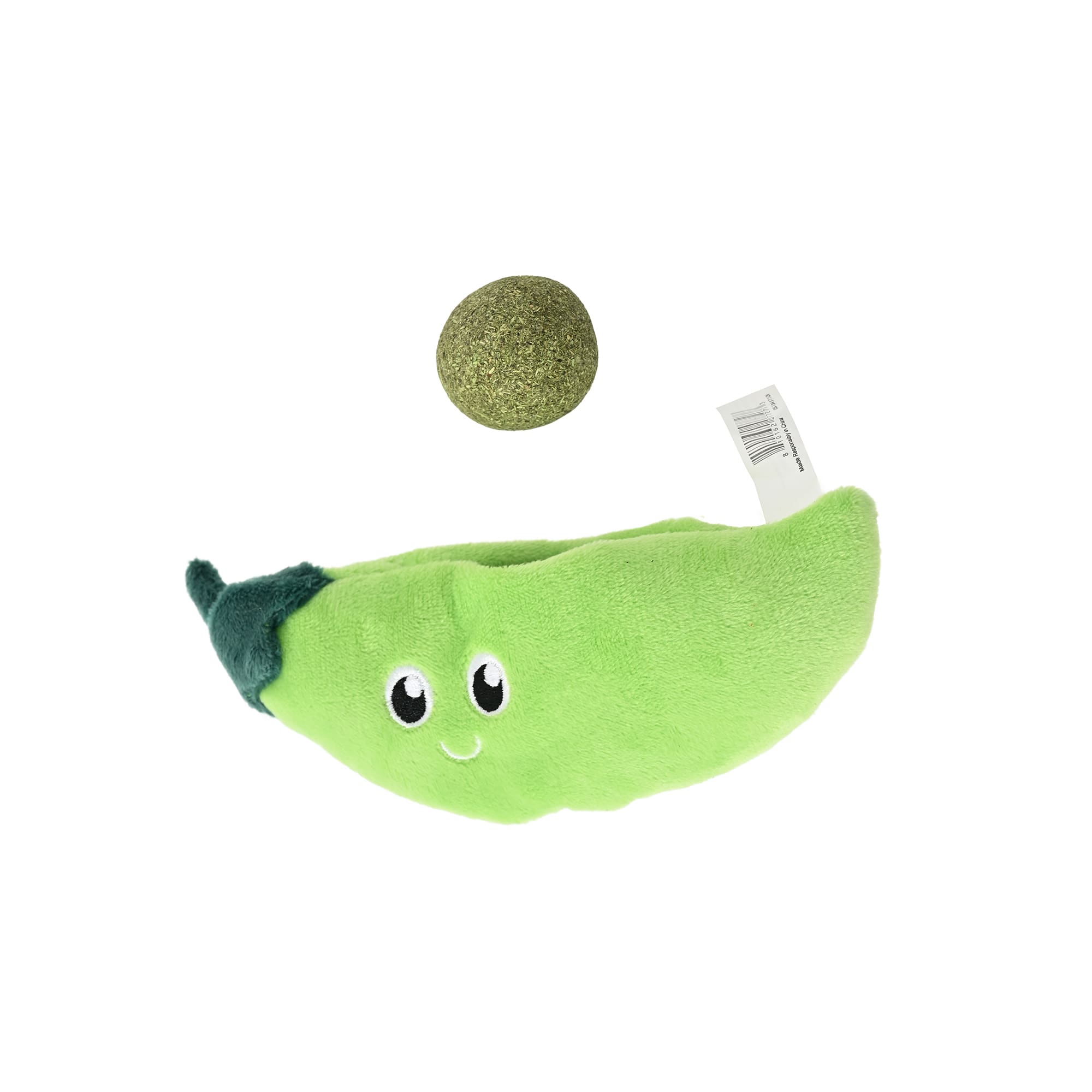 Max & Marlow Compressed Catnip Ball and Plush Pea Cat Toy, Small | Petco