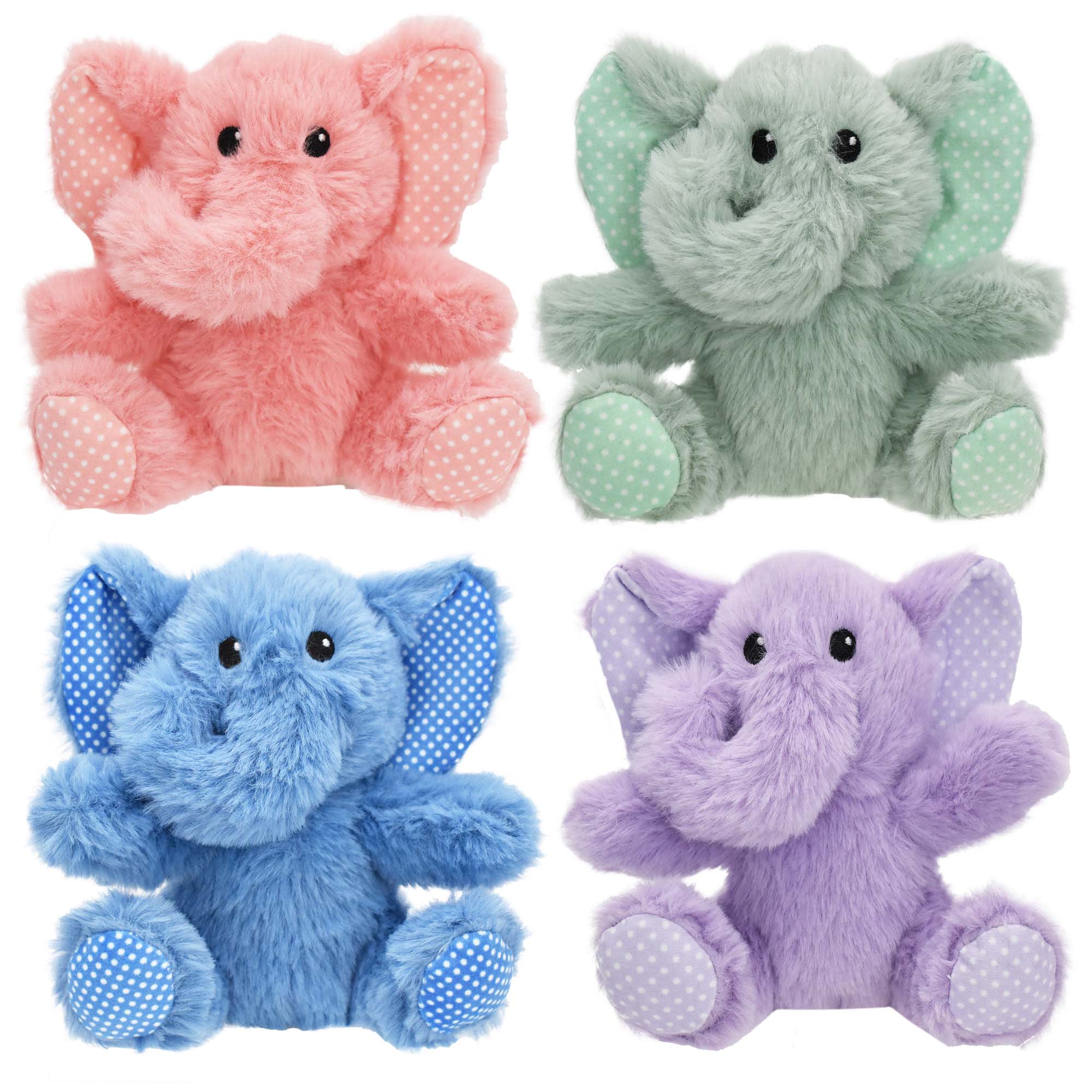 Multipet International Minipet Elephants Assorted 5" Dog Toy, X-Small ...