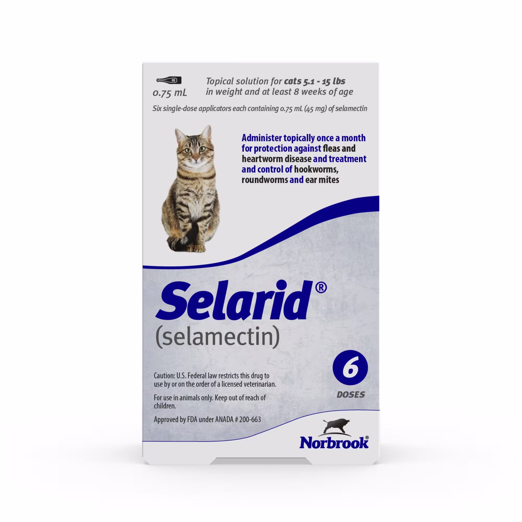 Selarid Feline Topical Solution (Generic) 5.1-15 lbs, 6 Count | Petco