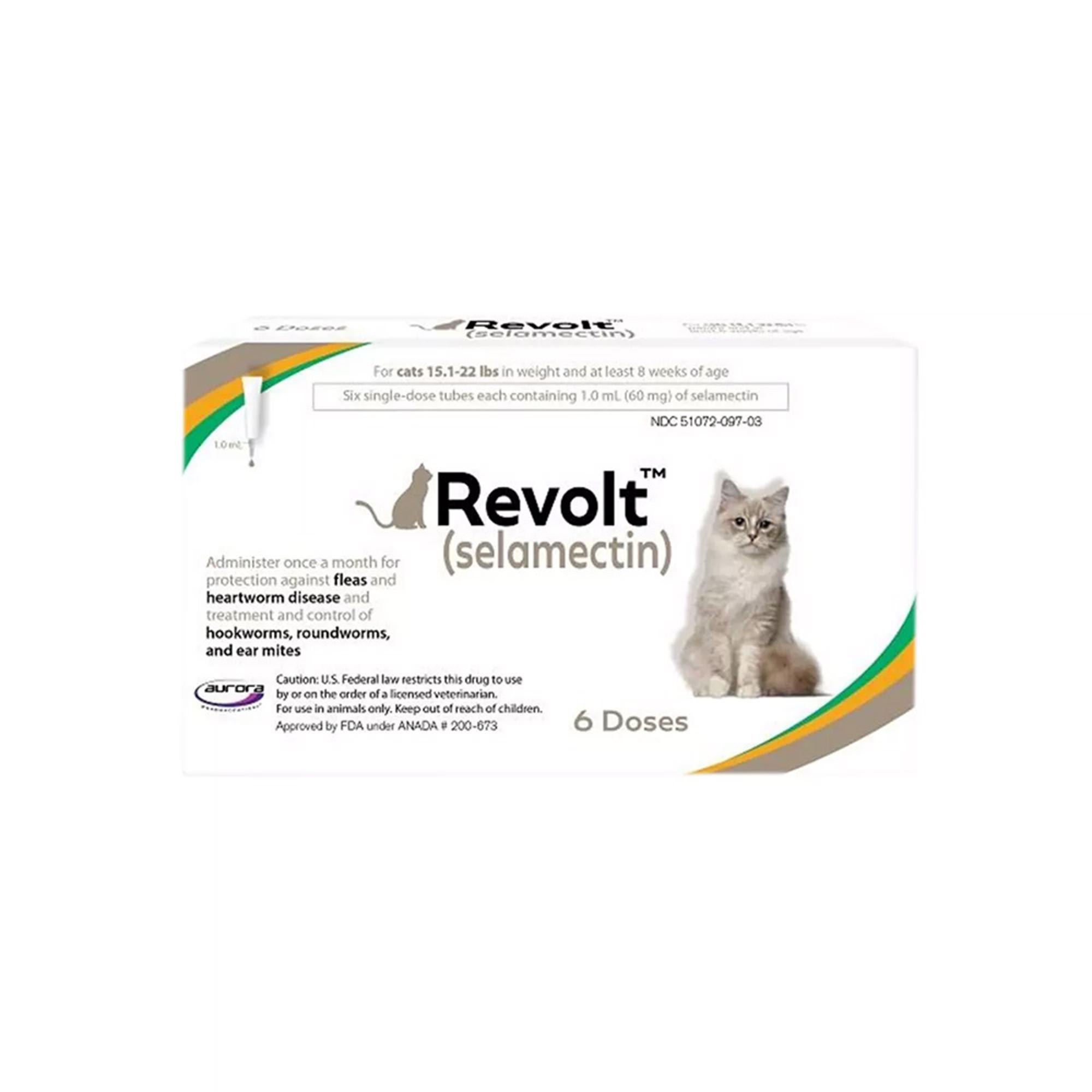Revolt Feline Topical Solution for Cats 15.1-22 lbs, 6 Count | Petco