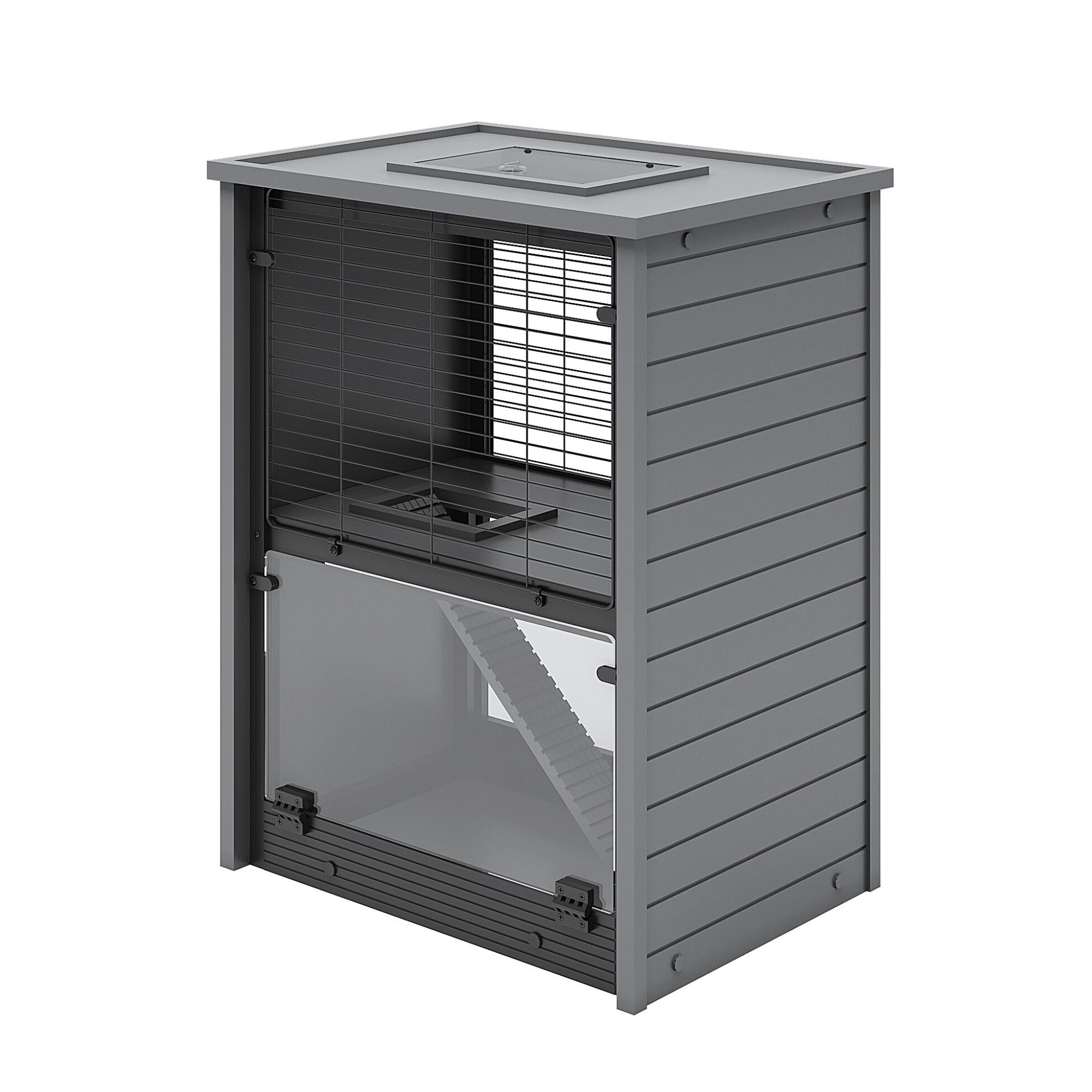 New Age Pet ECOFLEX Cozy Critter Hamster Villa, Two Level Small Animal ...