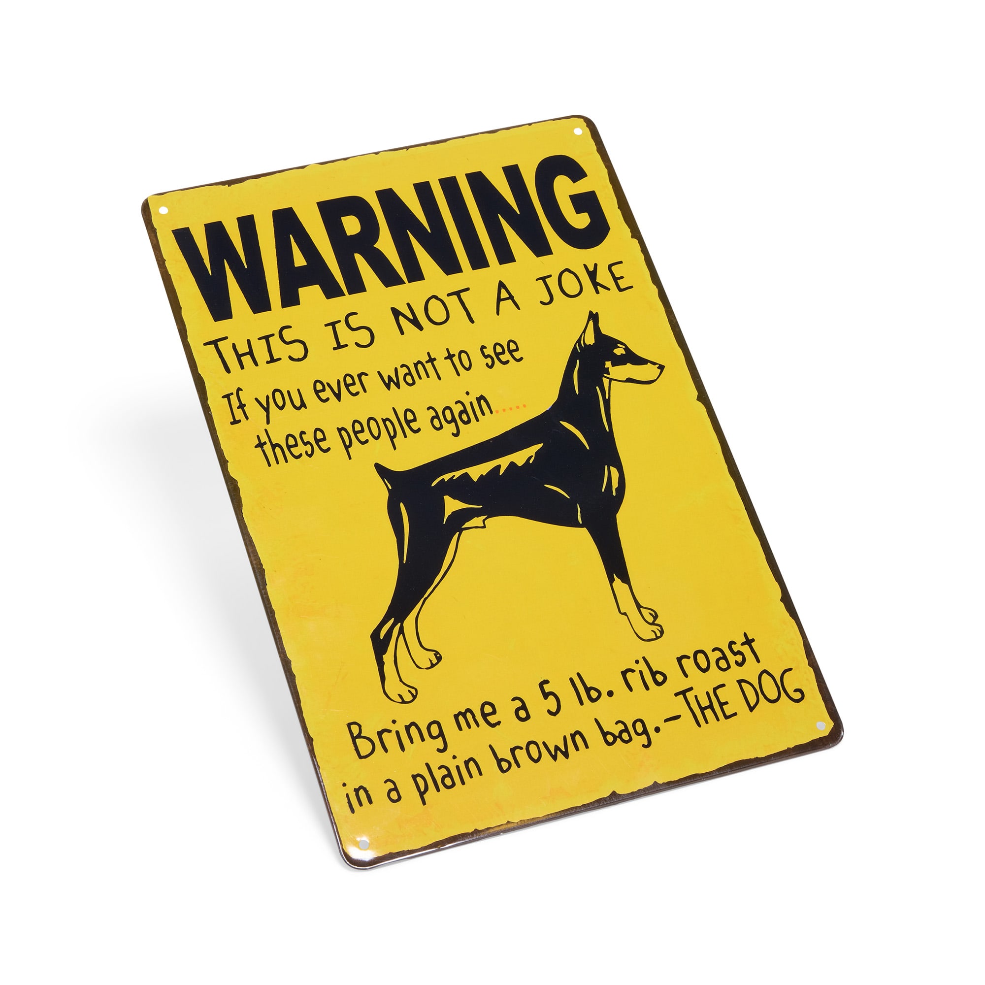 Petco Warning from Dog Novelty Metal Decorative Wall Sign | Petco