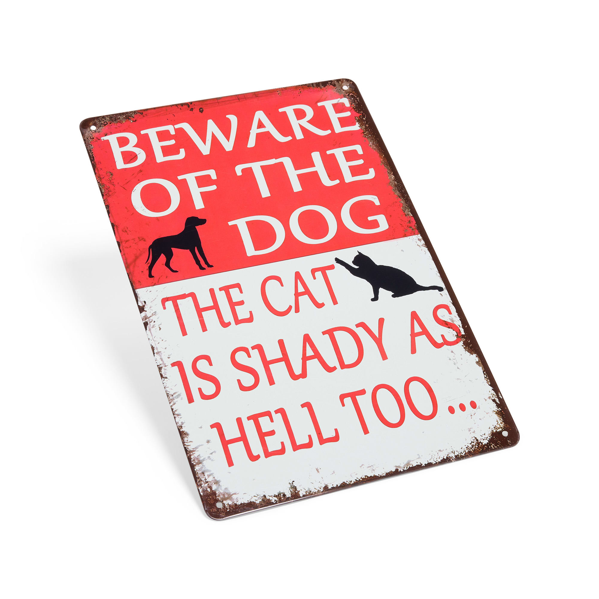 Petco Beware of Shady Dog & Cat Metal Decorative Wall Sign | Petco