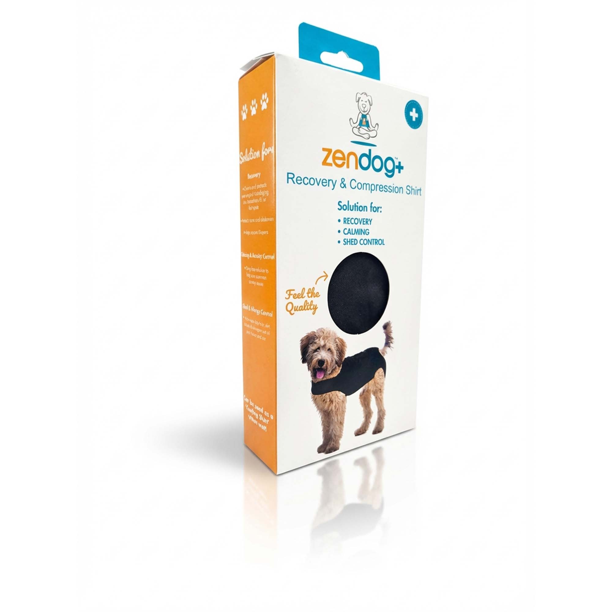 Zenpet ZenDog+ Recovery, Calming & Shed Control Shirt for Dogs, Black ...