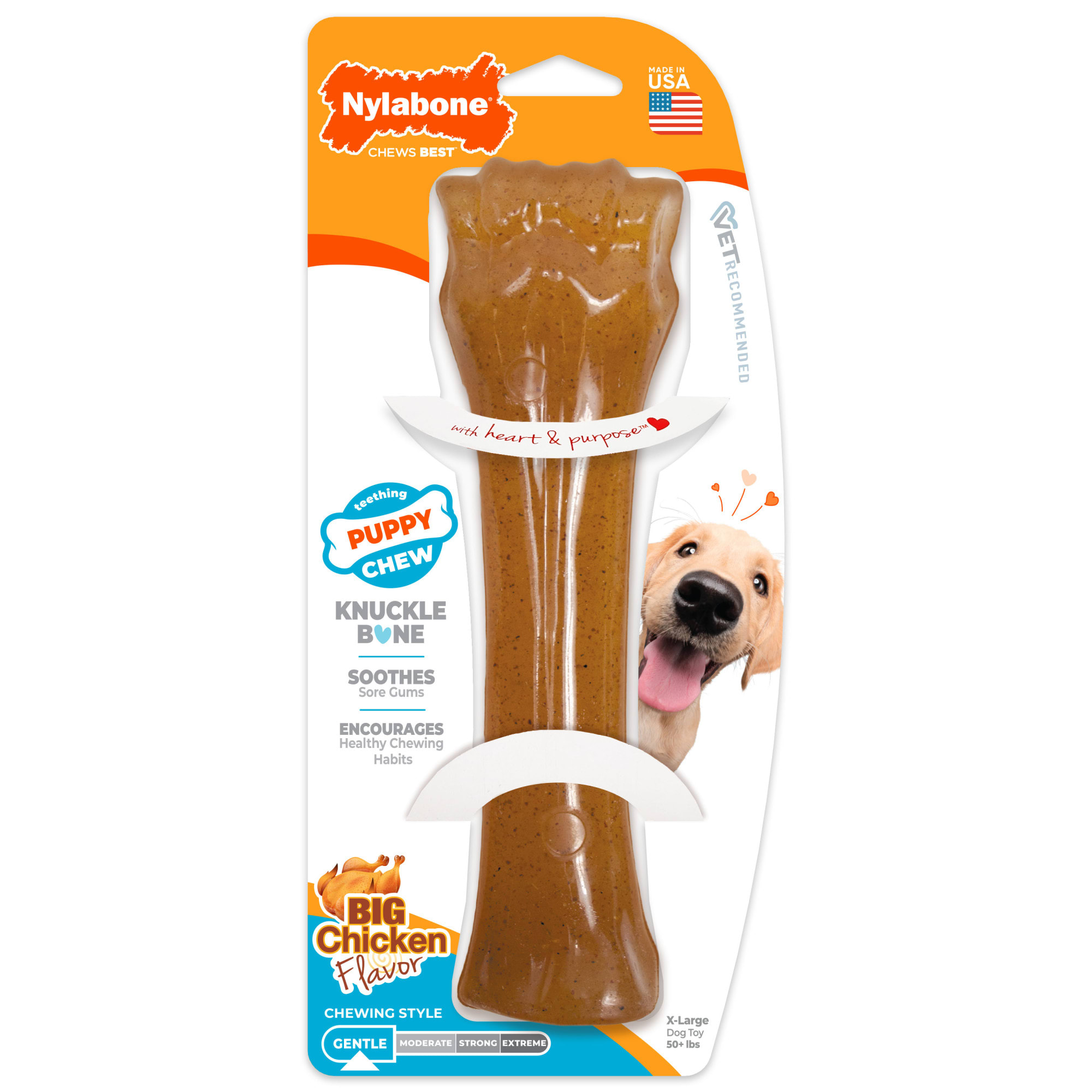 Nylabone Puppy Bone Flexible Dog Chew, Medium | Petco